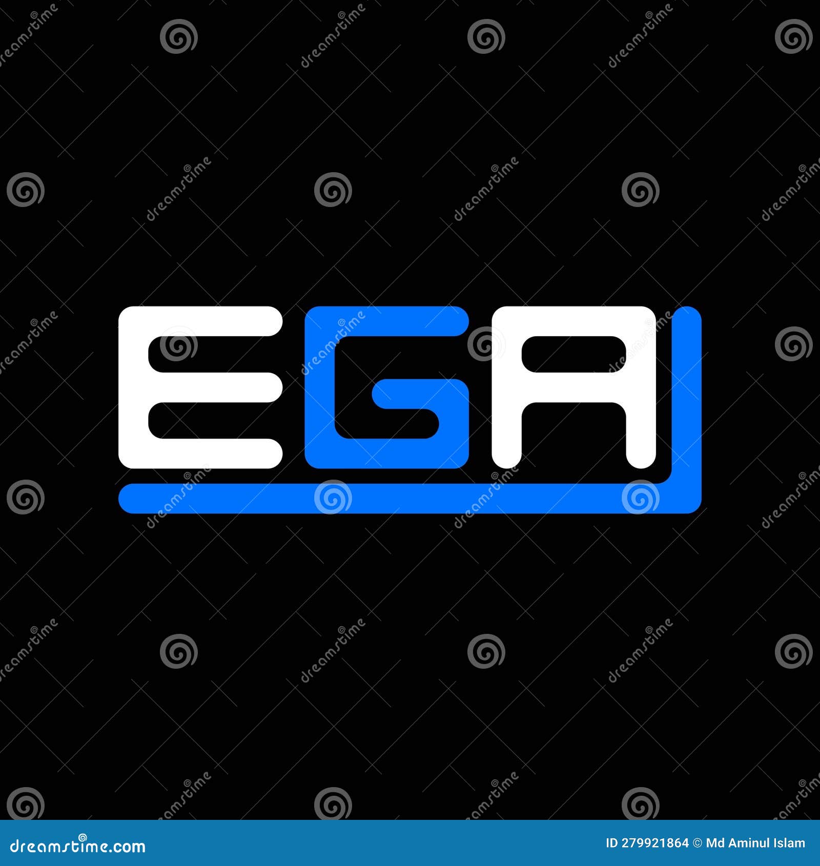 EGA Letter Logo Creative Design with Vector Graphic, EGA Stock Vector ...