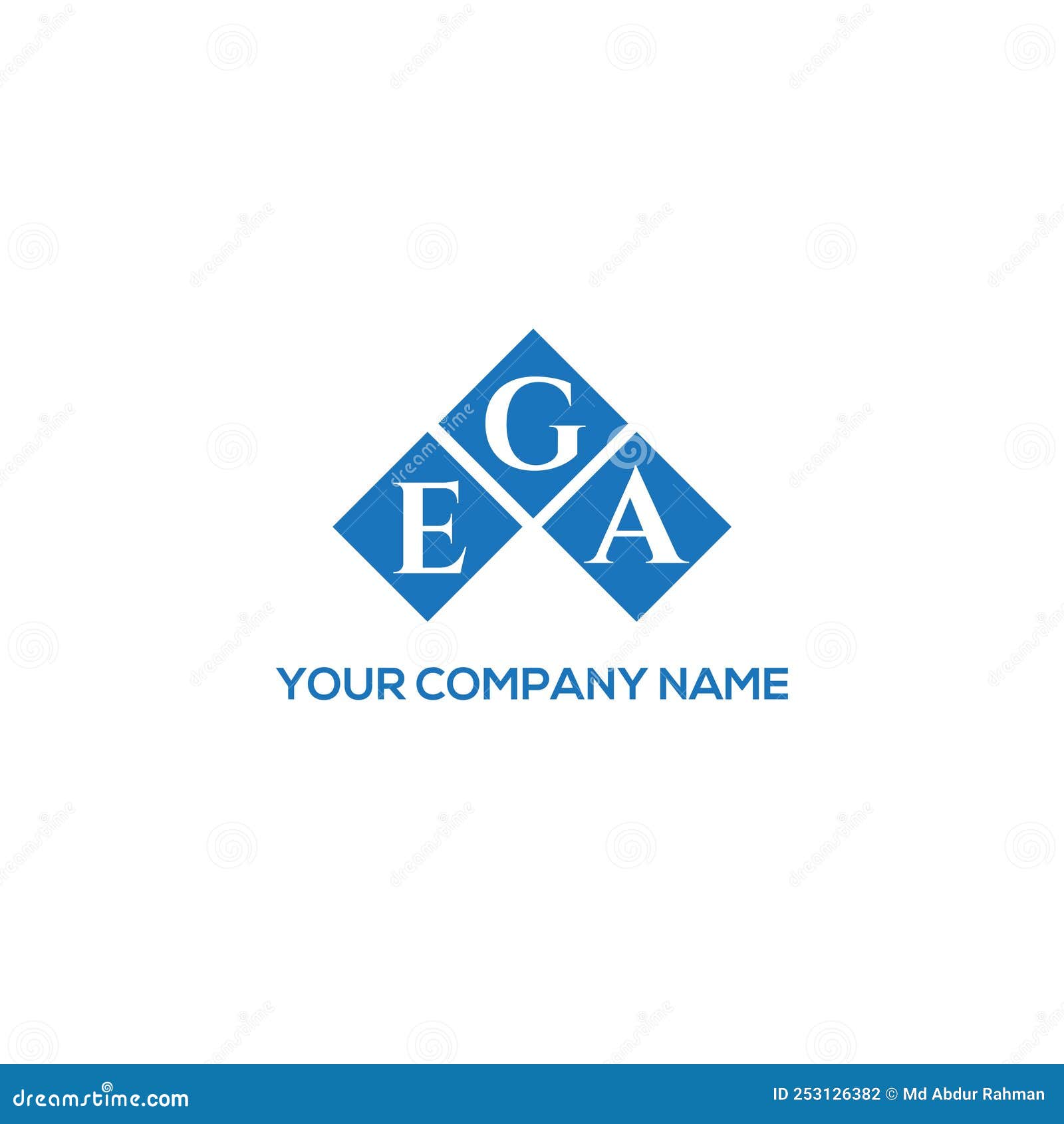 EGA Letter Logo Design On WHITE Background. EGA Creative Initials ...