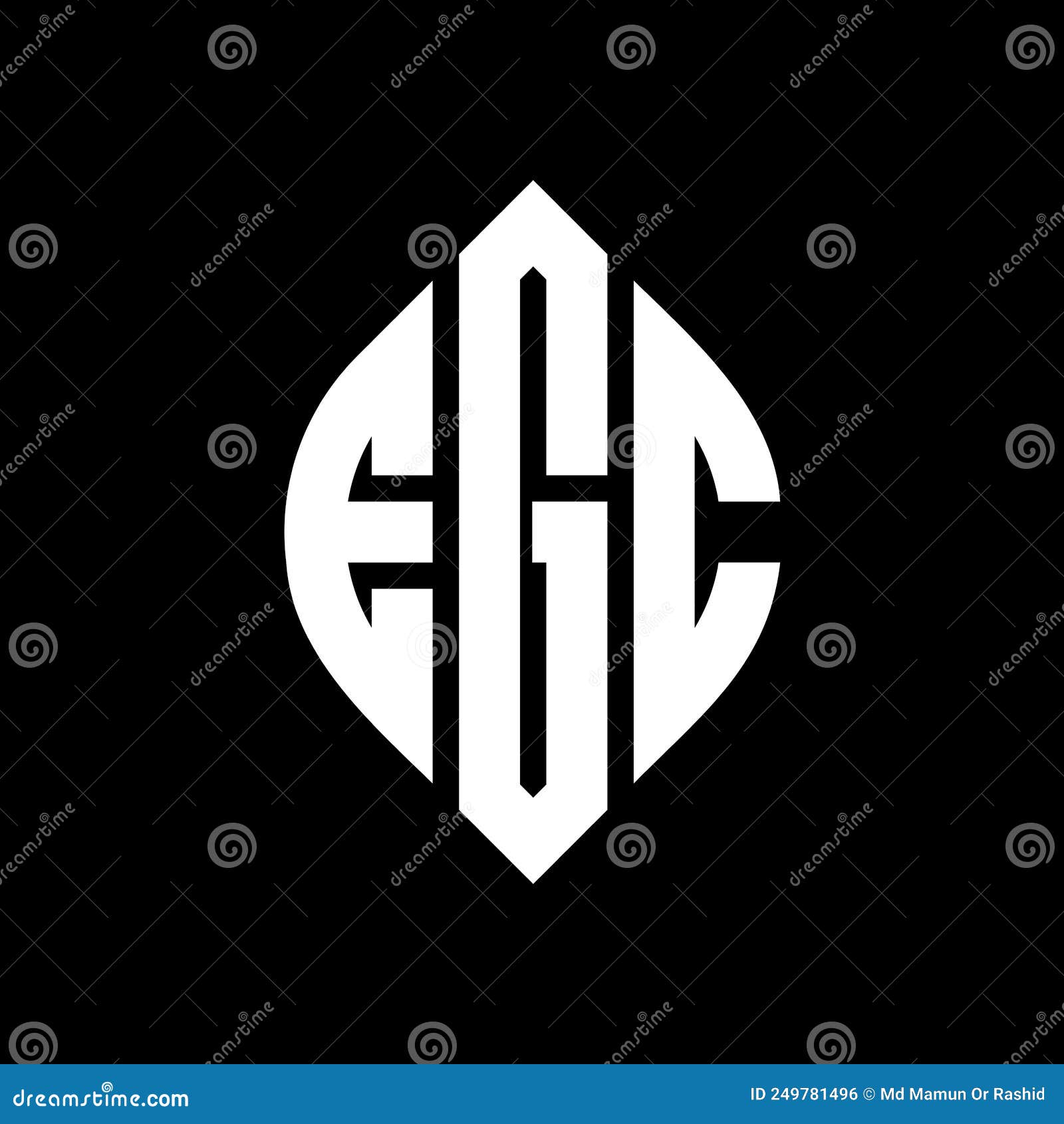 EGC Circle Letter Logo Design With Circle And Ellipse Shape. EGC ...