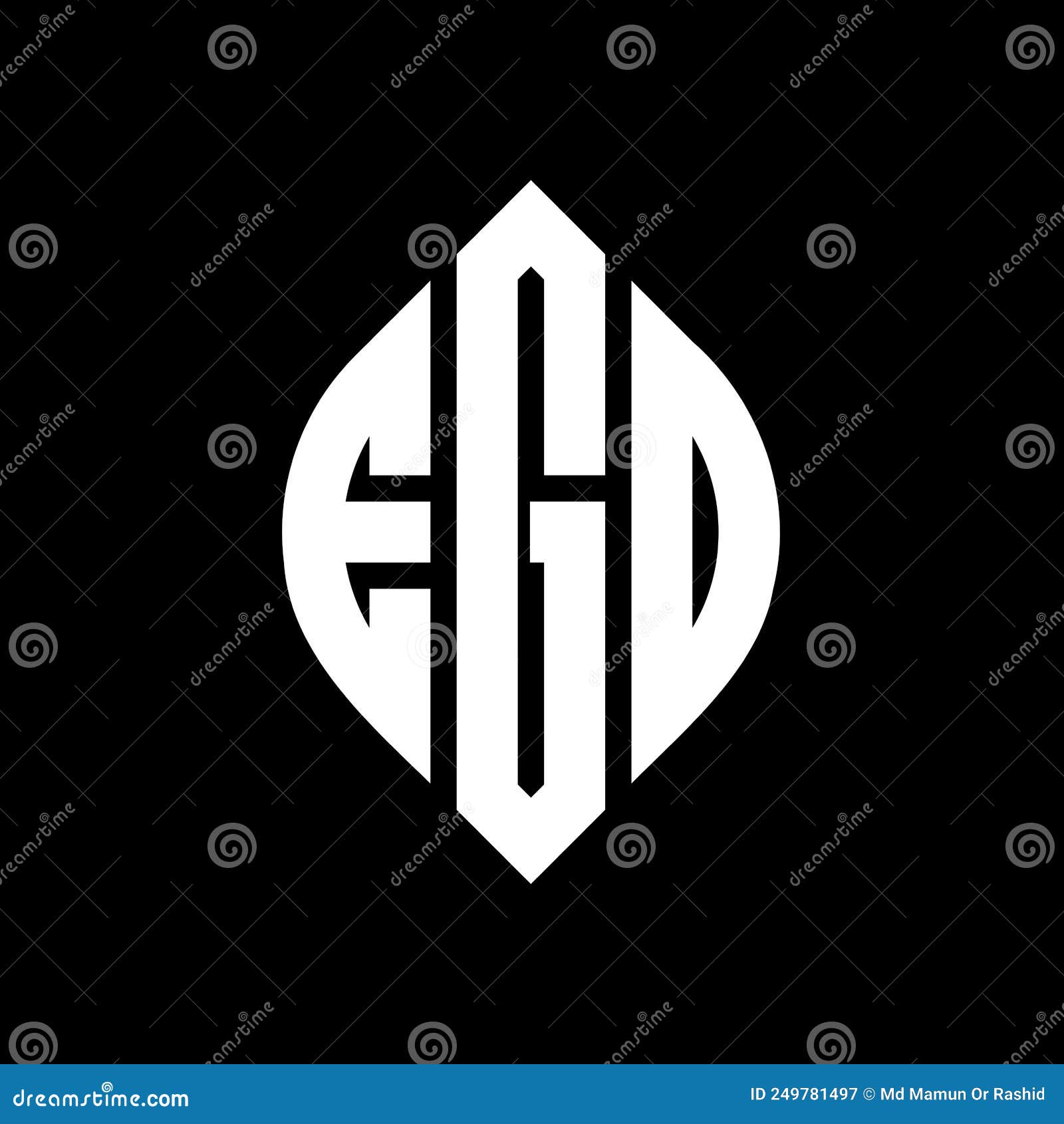 EGD Circle Letter Logo Design With Circle And Ellipse Shape. EGD ...