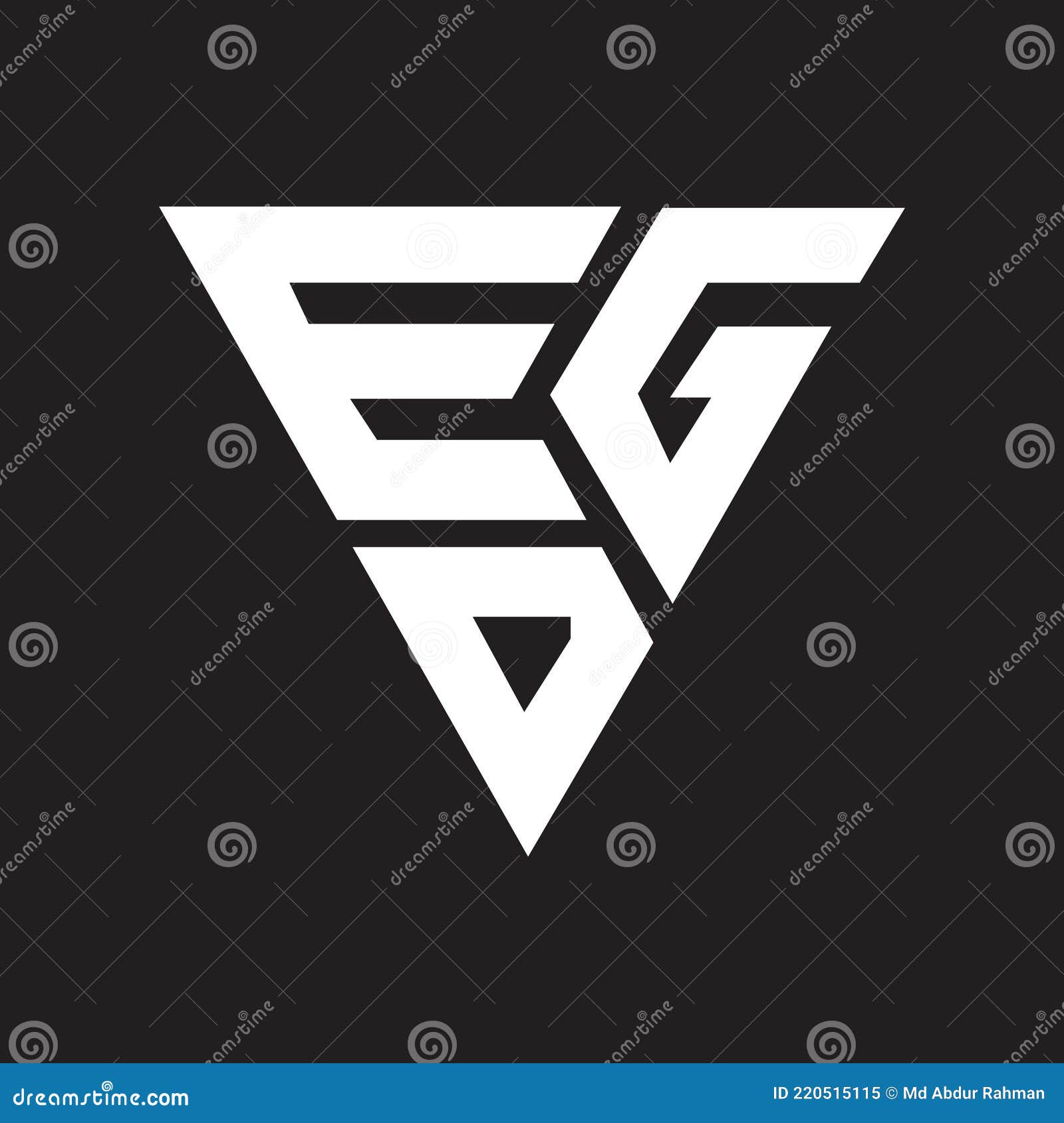 EGD Letter Logo Design On Black Background.EGD Creative Initials Letter ...