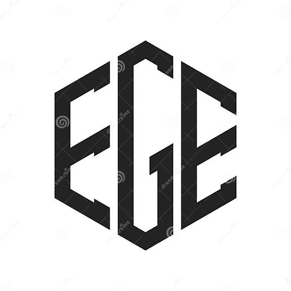 EGE Logo Design. Initial Letter EGE Monogram Logo Using Hexagon Shape ...