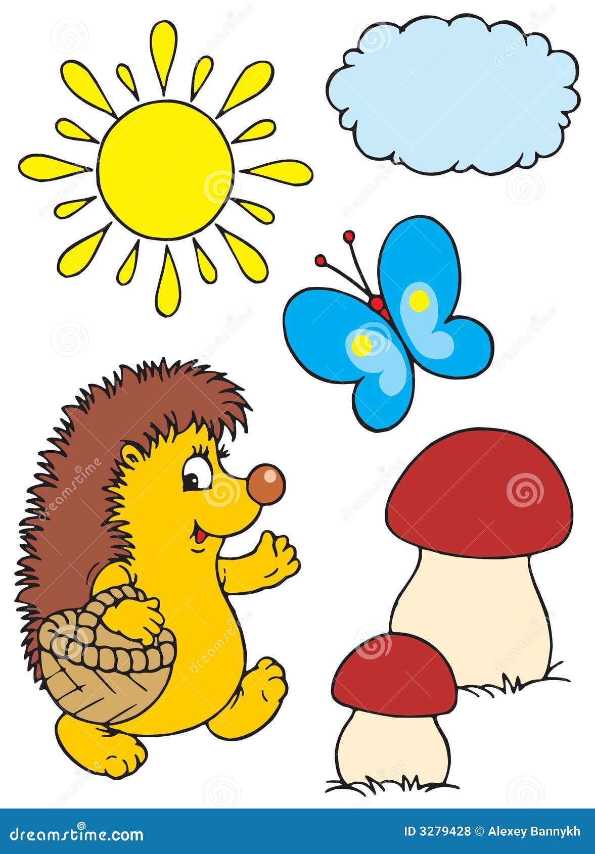 Egel (vector klem-kunst) vector illustratie. Illustration of album ...