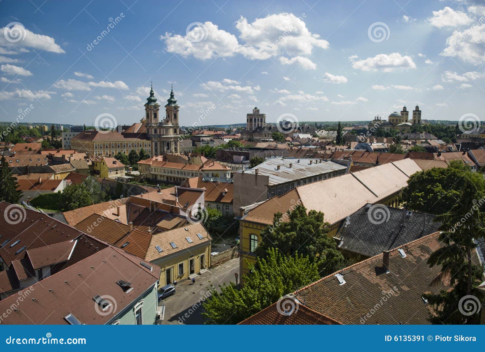 Eger panorama stock image. Image of view, holidays, cityscape - 6135391