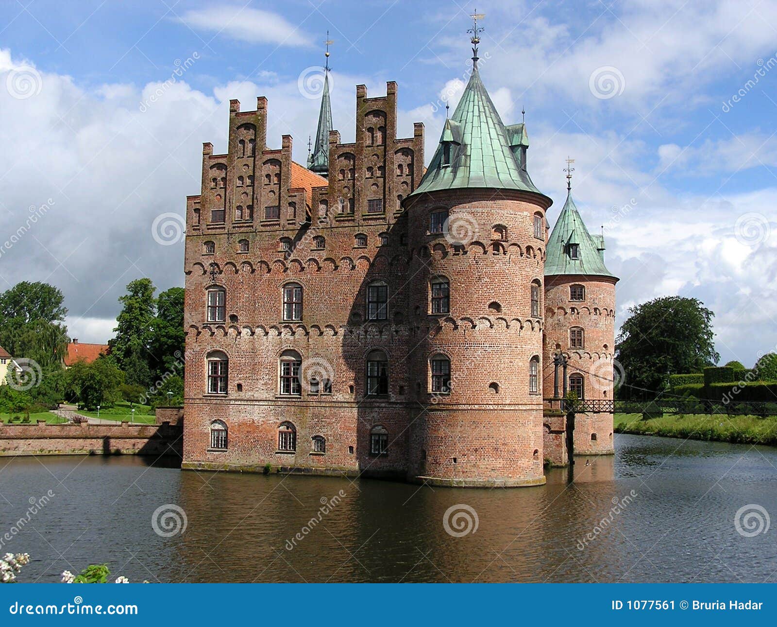 Egeskov Castle stock image. Image of park, castle, restoration - 1077561