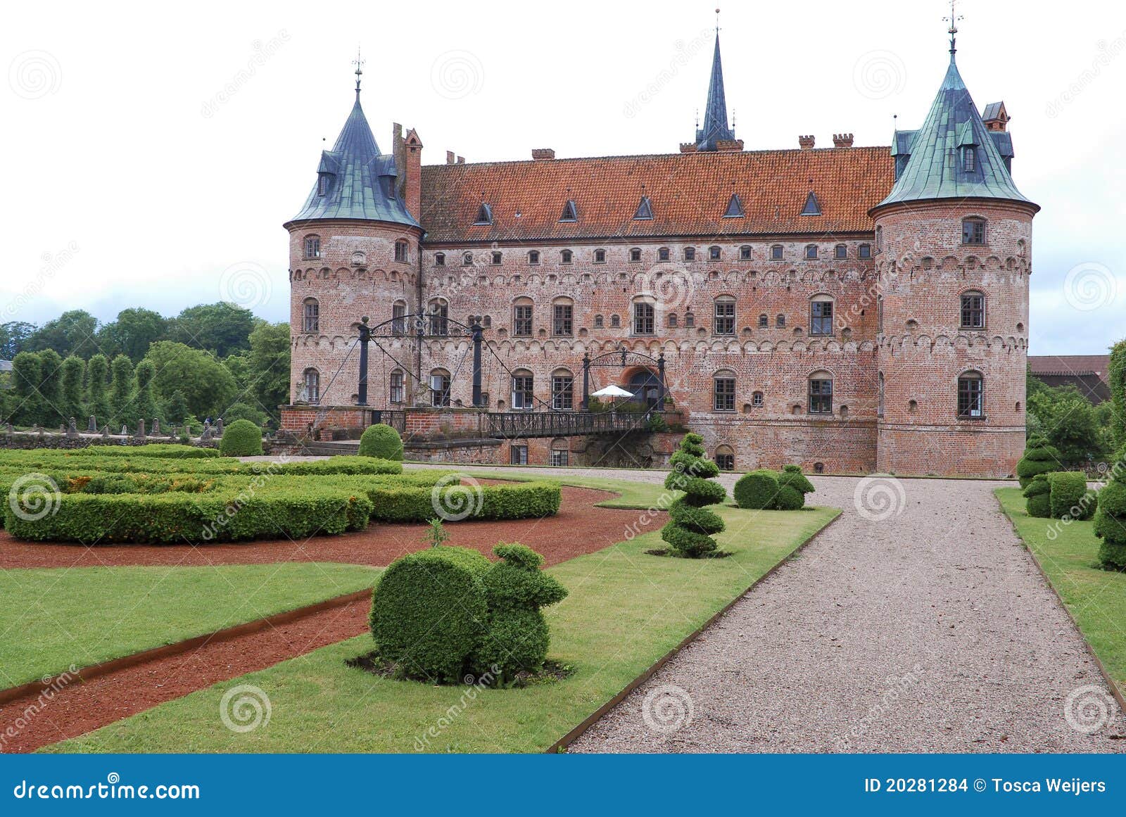Egeskov Castle stock photo. Image of attraction, bastion - 20281284