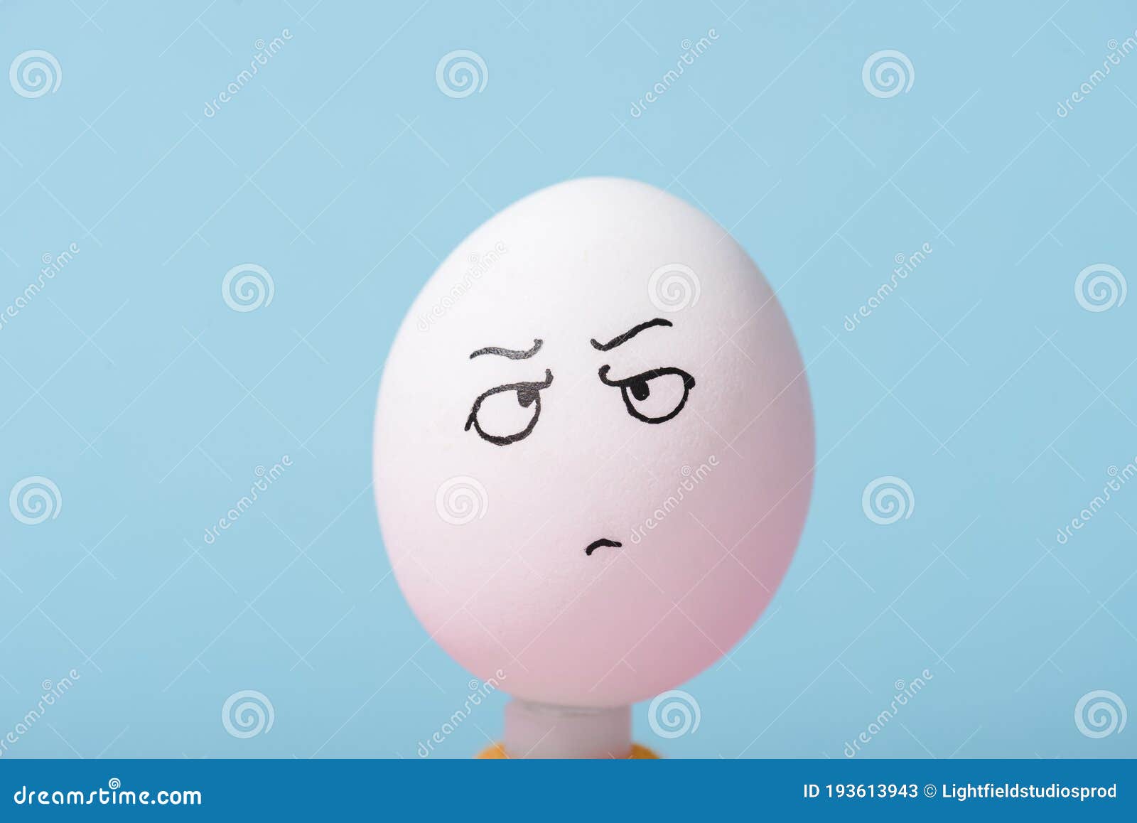 Egg with Angry Face Expression Stock Image - Image of backdrop ...