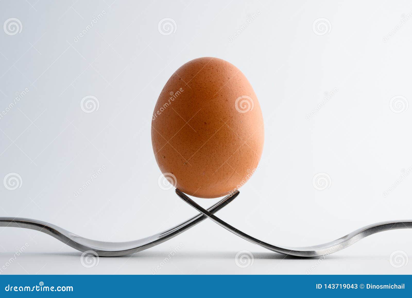 Egg on forks stock image. Image of balanced, eggs, protein - 143719043