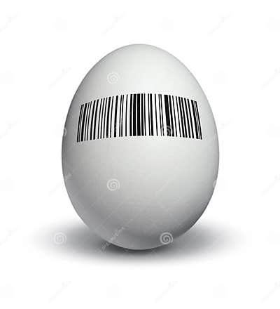 Egg with barcode stock illustration. Illustration of painting - 6930931