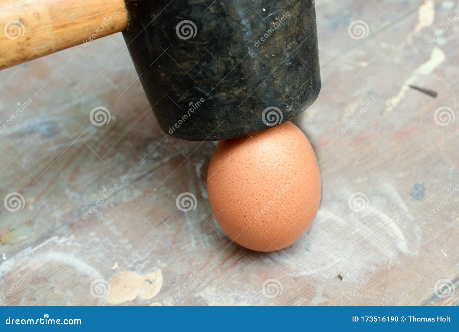 Egg Being Smashed or Cracked with a Hammer Stock Photo - Image of range ...