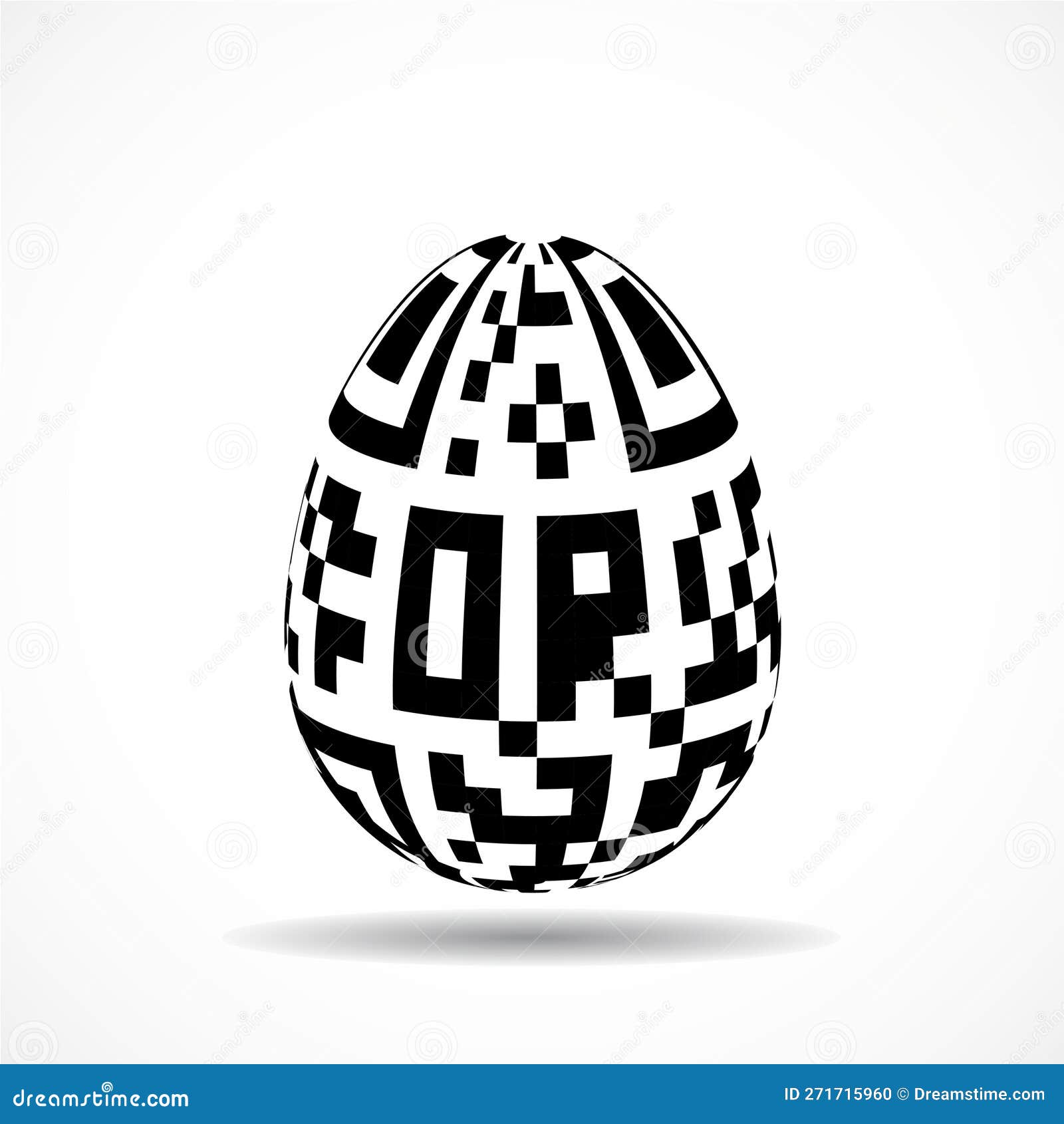 Egg with Binary Code Inside Isolated on White Background Stock Vector - Illustration of ...