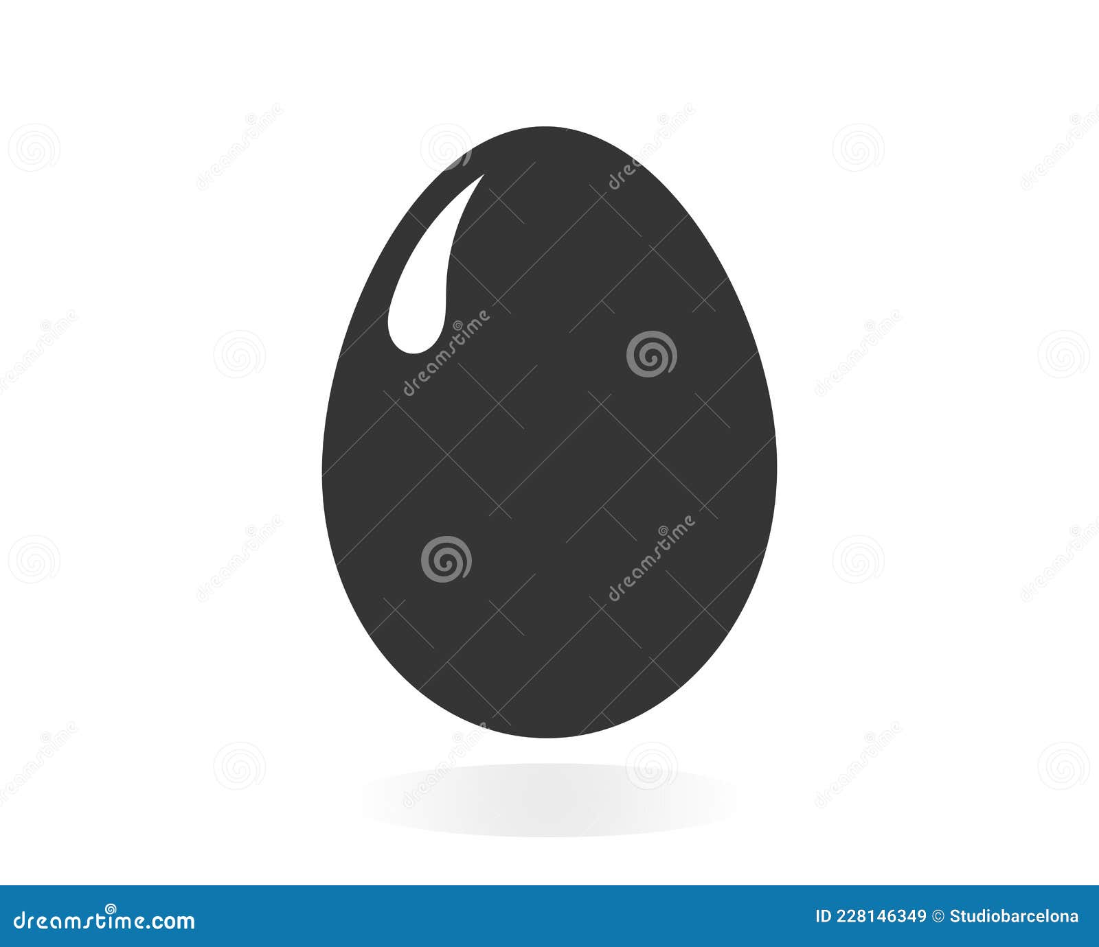 Egg Black Shape Icon. Easter Egg Illustration Stock Vector ...