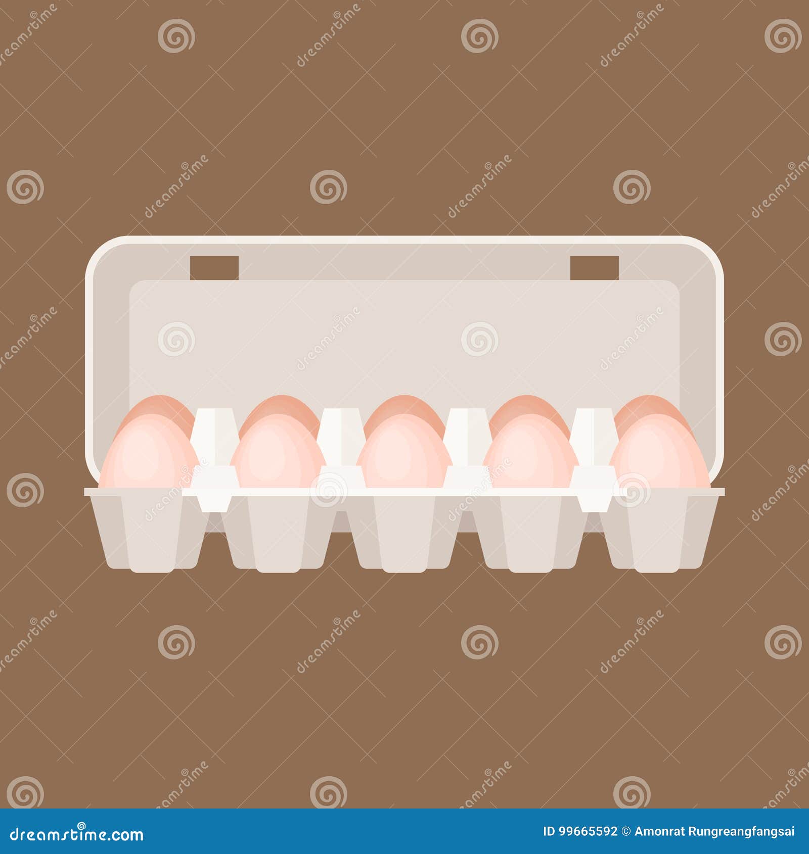Egg box stock vector. Illustration of healthy, container - 99665592