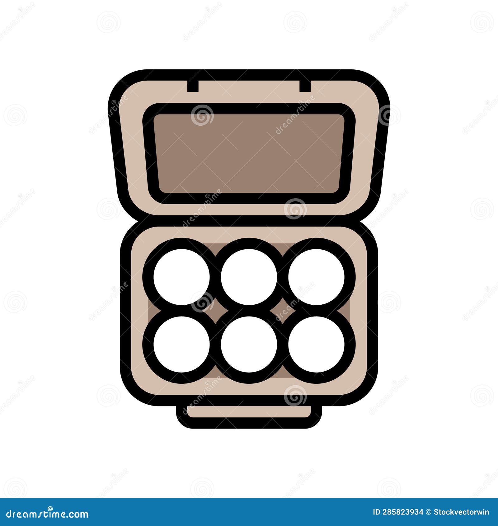 Egg Box Hen Color Icon Vector Illustration Stock Vector - Illustration ...