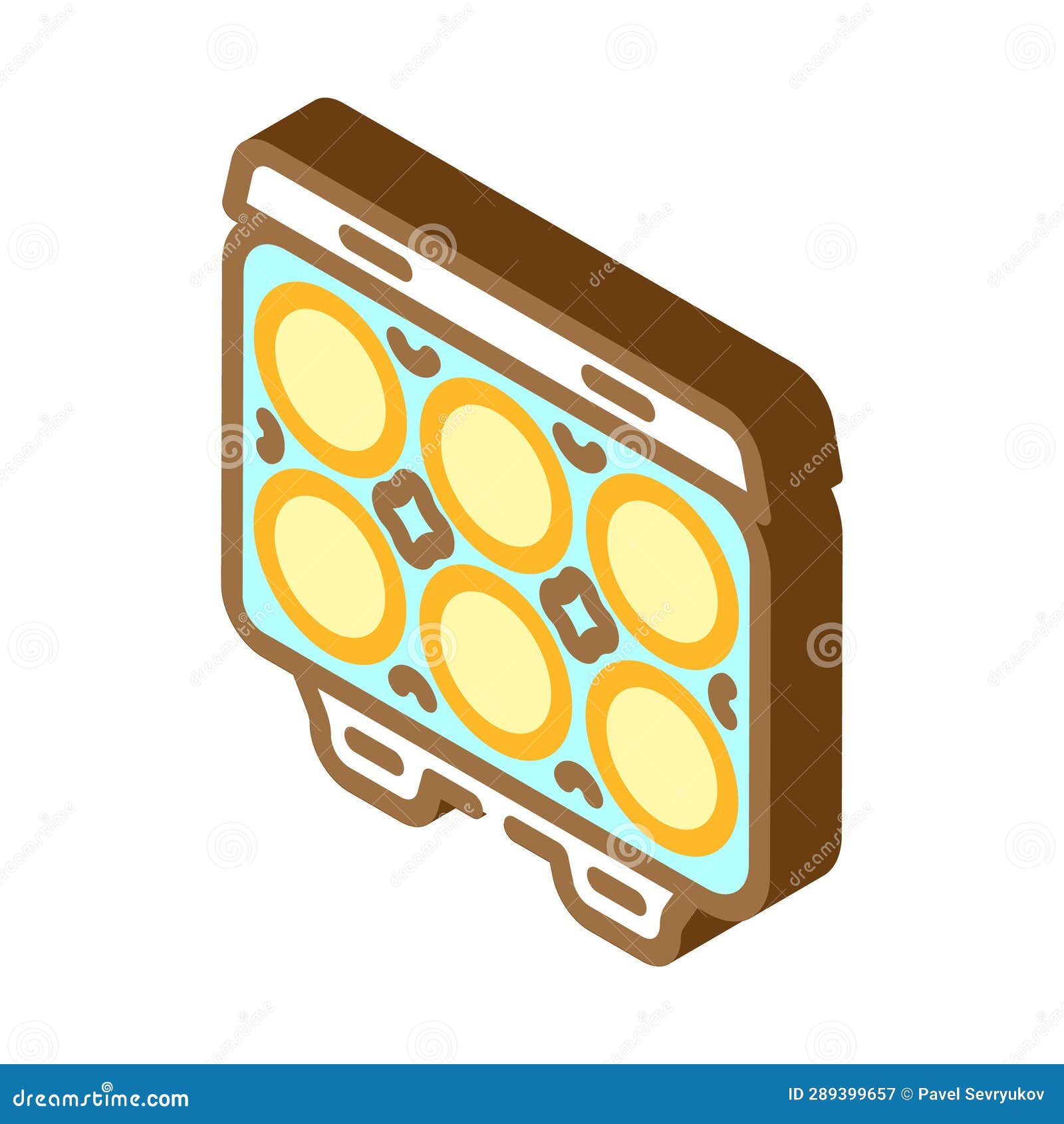 Egg Box Hen Isometric Icon Vector Illustration Stock Illustration ...