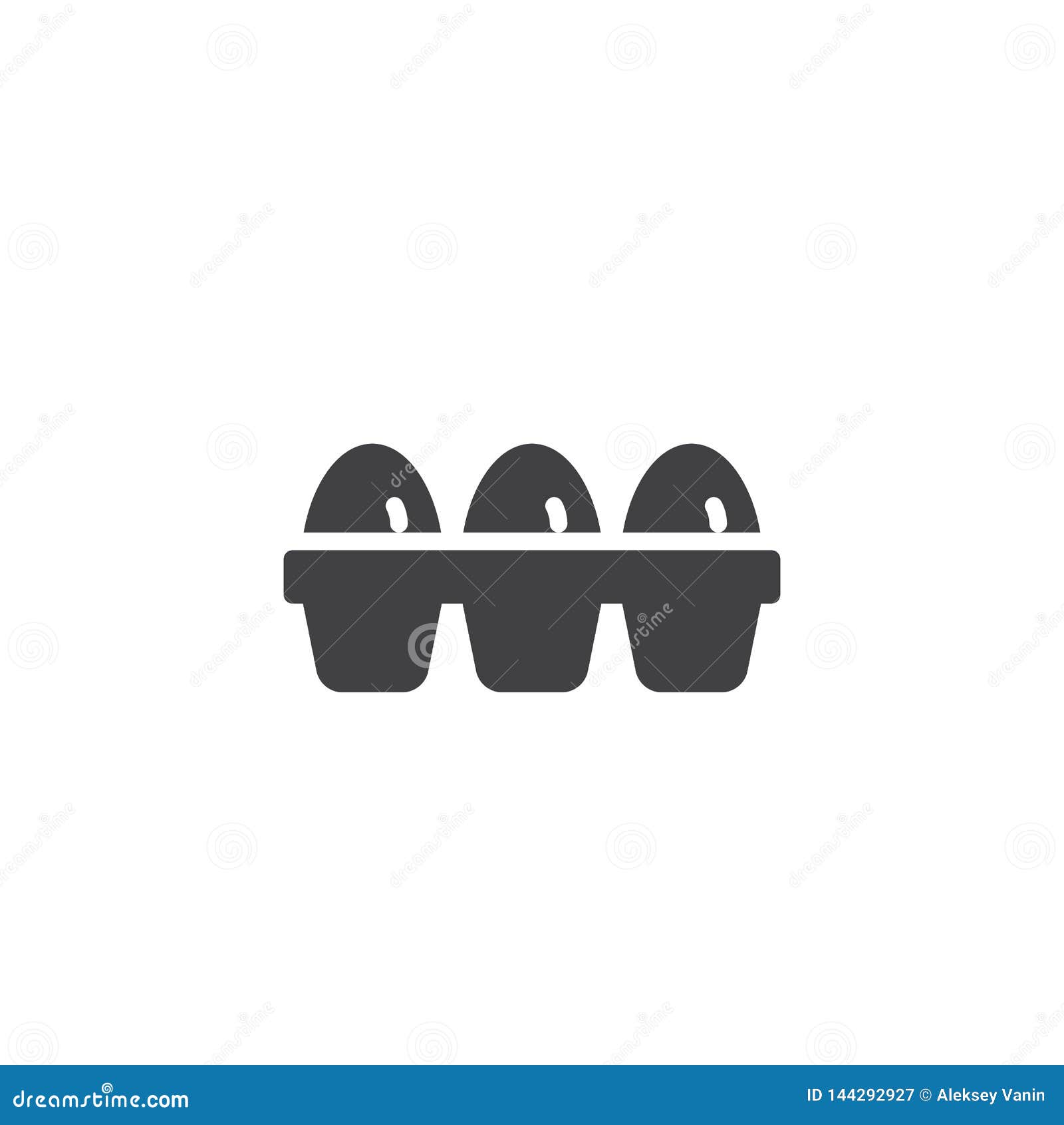 Egg box vector icon stock vector. Illustration of packaging - 144292927