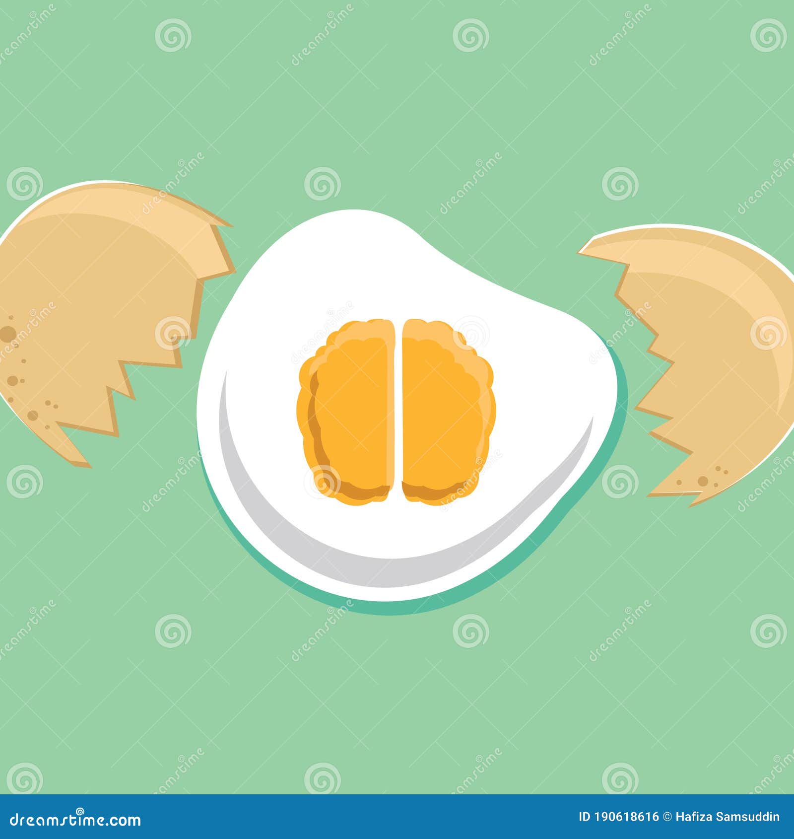 Egg Brain. Vector Illustration Decorative Design Stock Vector ...