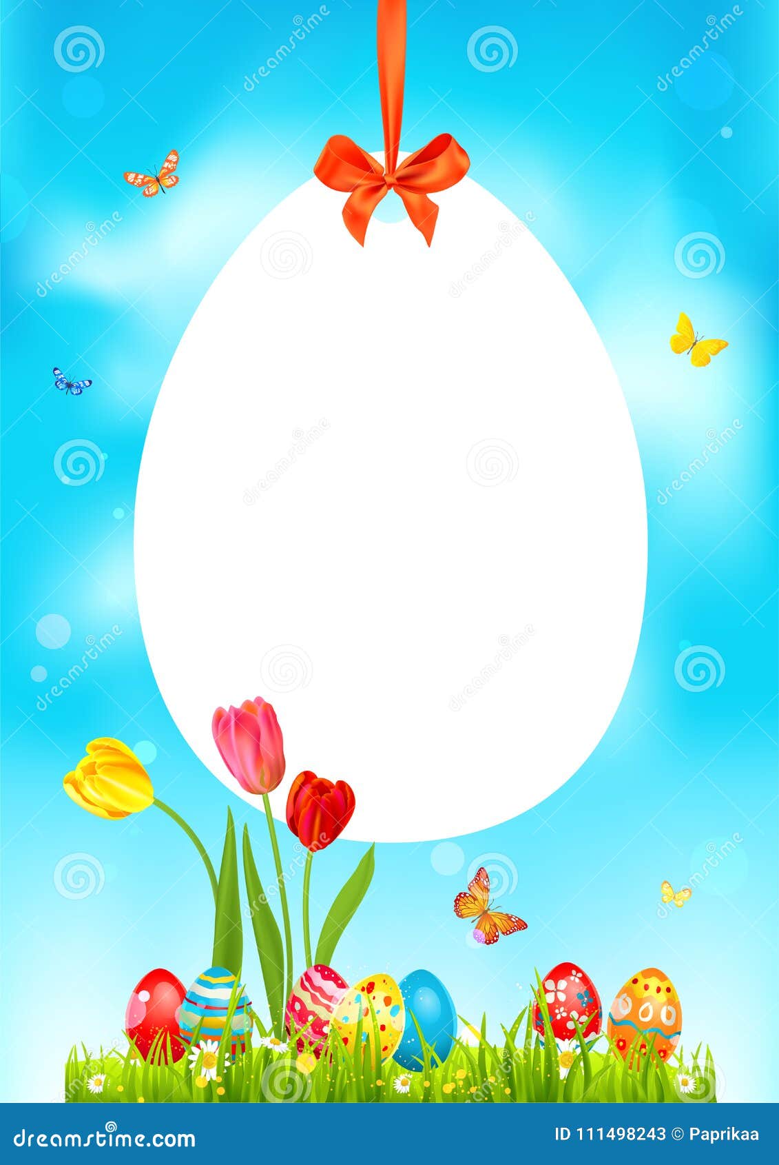 Egg Bright Blue Easter Card Stock Vector - Illustration of invitation ...