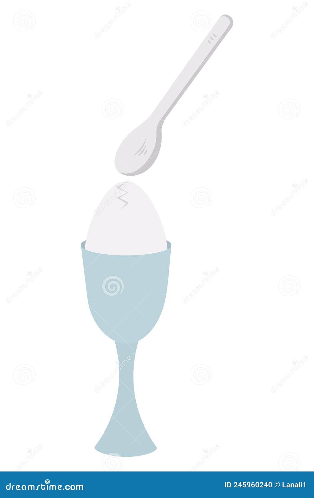 The Egg is Broken with a Teaspoon. a Crack in the Eggshell. a Soft ...