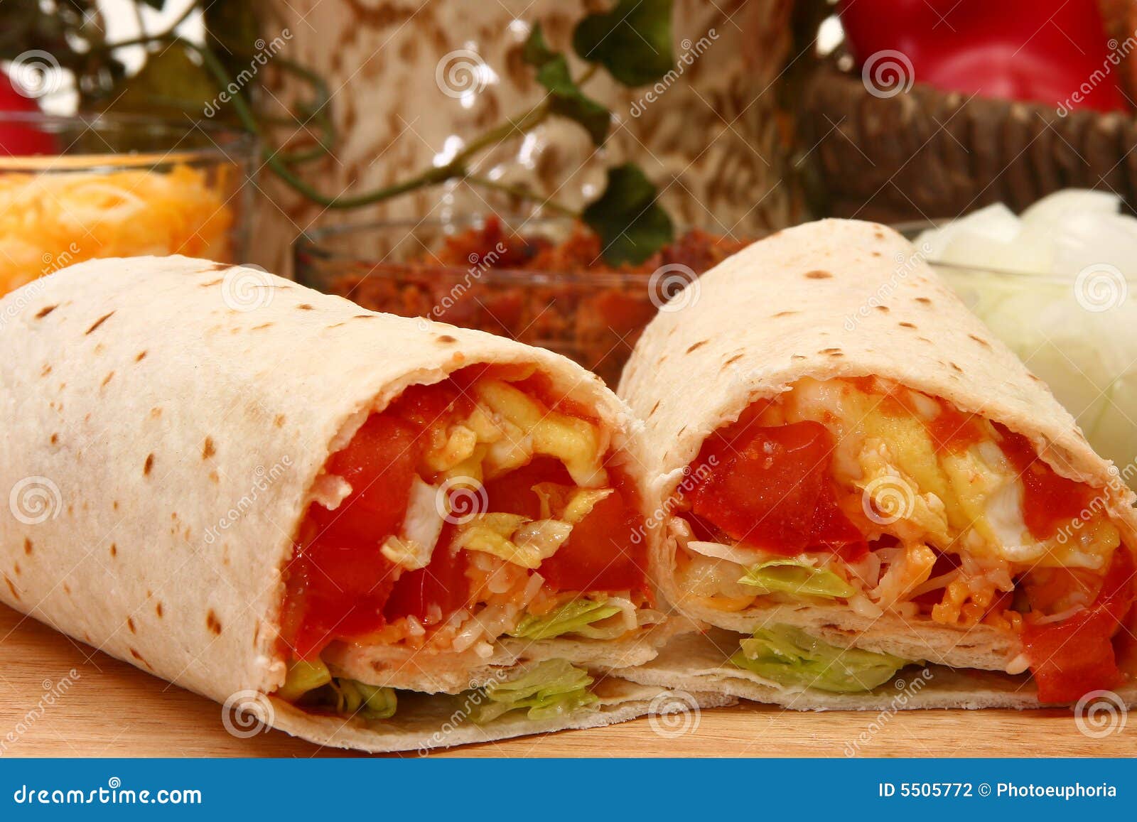 Egg Burrito stock photo. Image of catering, buffet, omelet - 5505772