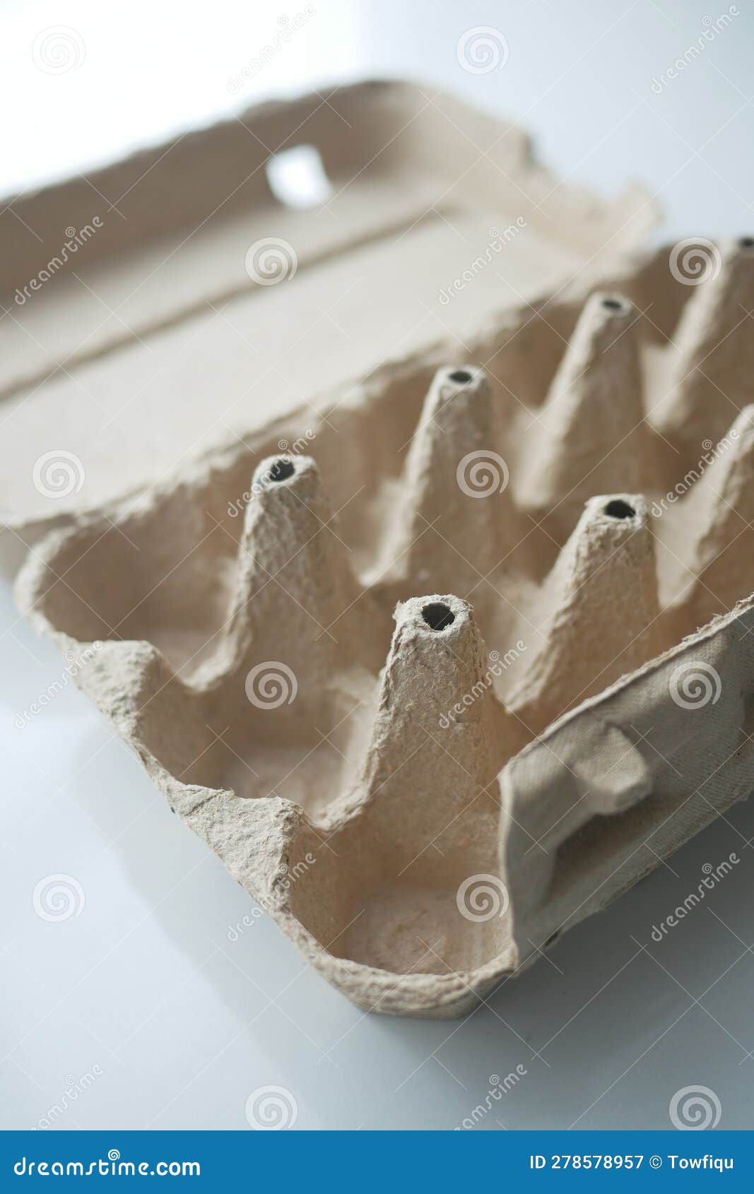 Egg Carton without Eggs on Table , Stock Image - Image of vertical ...