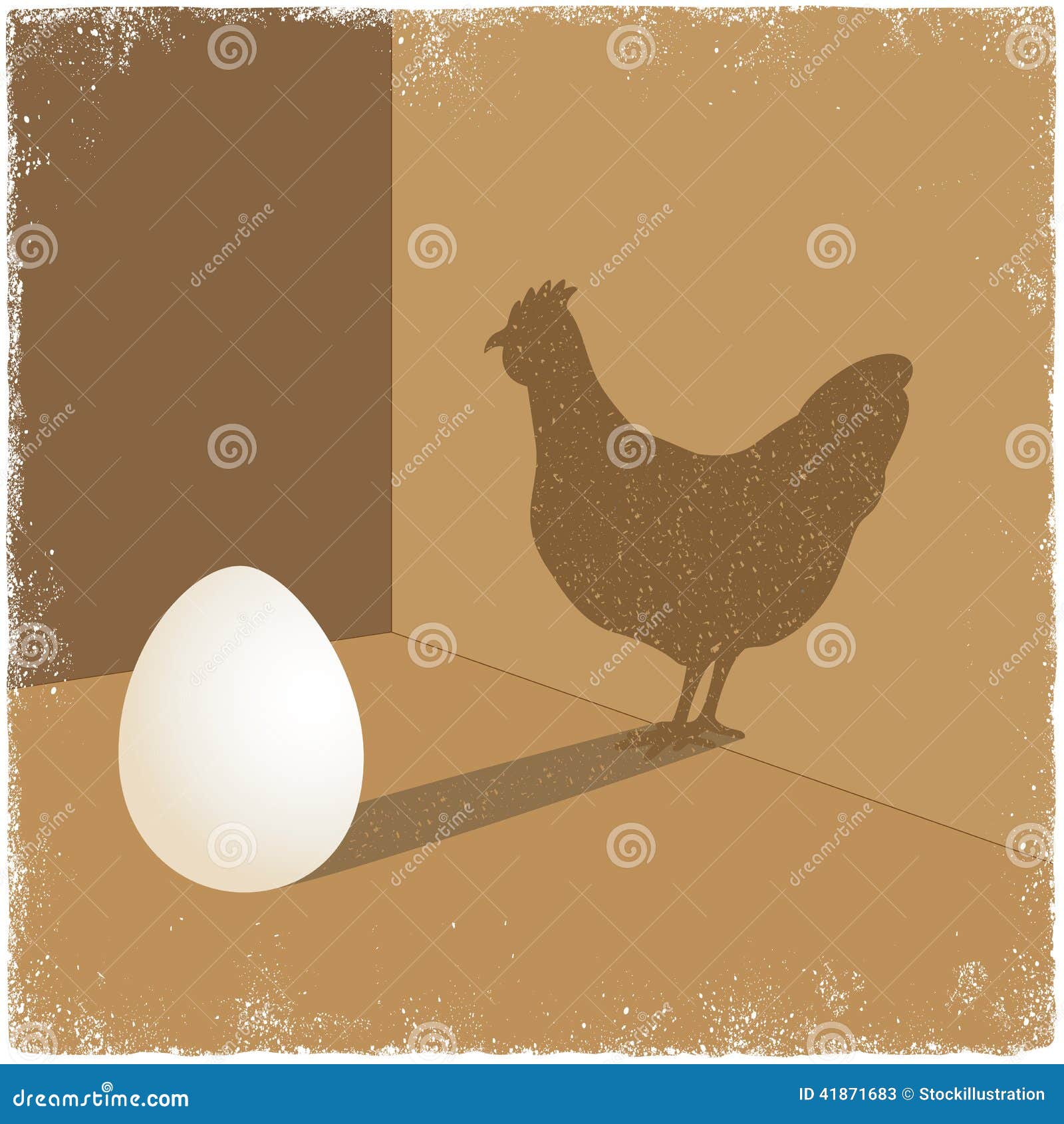 Egg Casting Shadow of Chicken Stock Vector - Illustration of concept ...