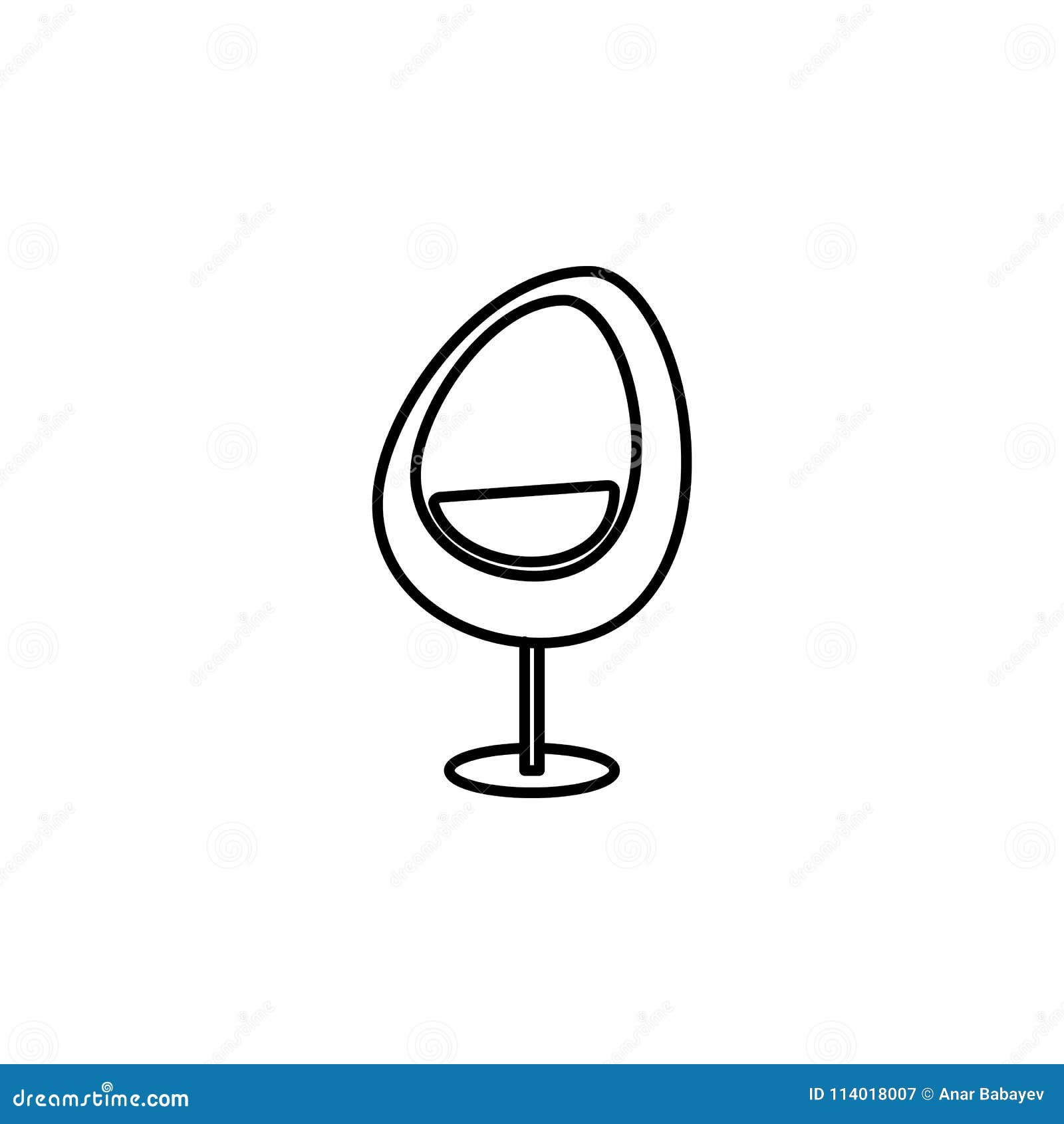 Egg Chair Icon. Element of Furniture for Mobile Concept and Web Apps ...