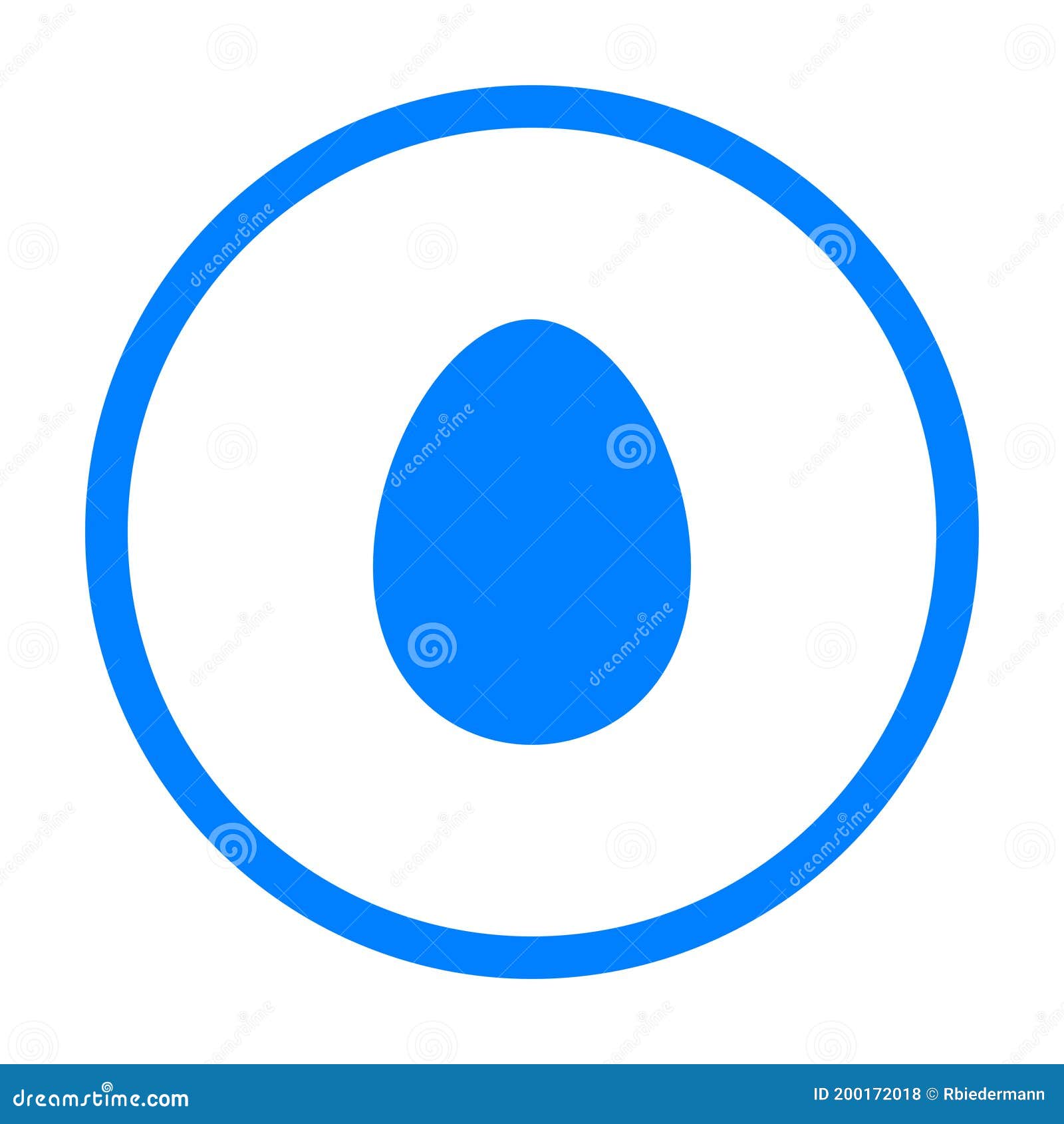 Egg and circle stock vector. Illustration of oval, symbol - 200172018