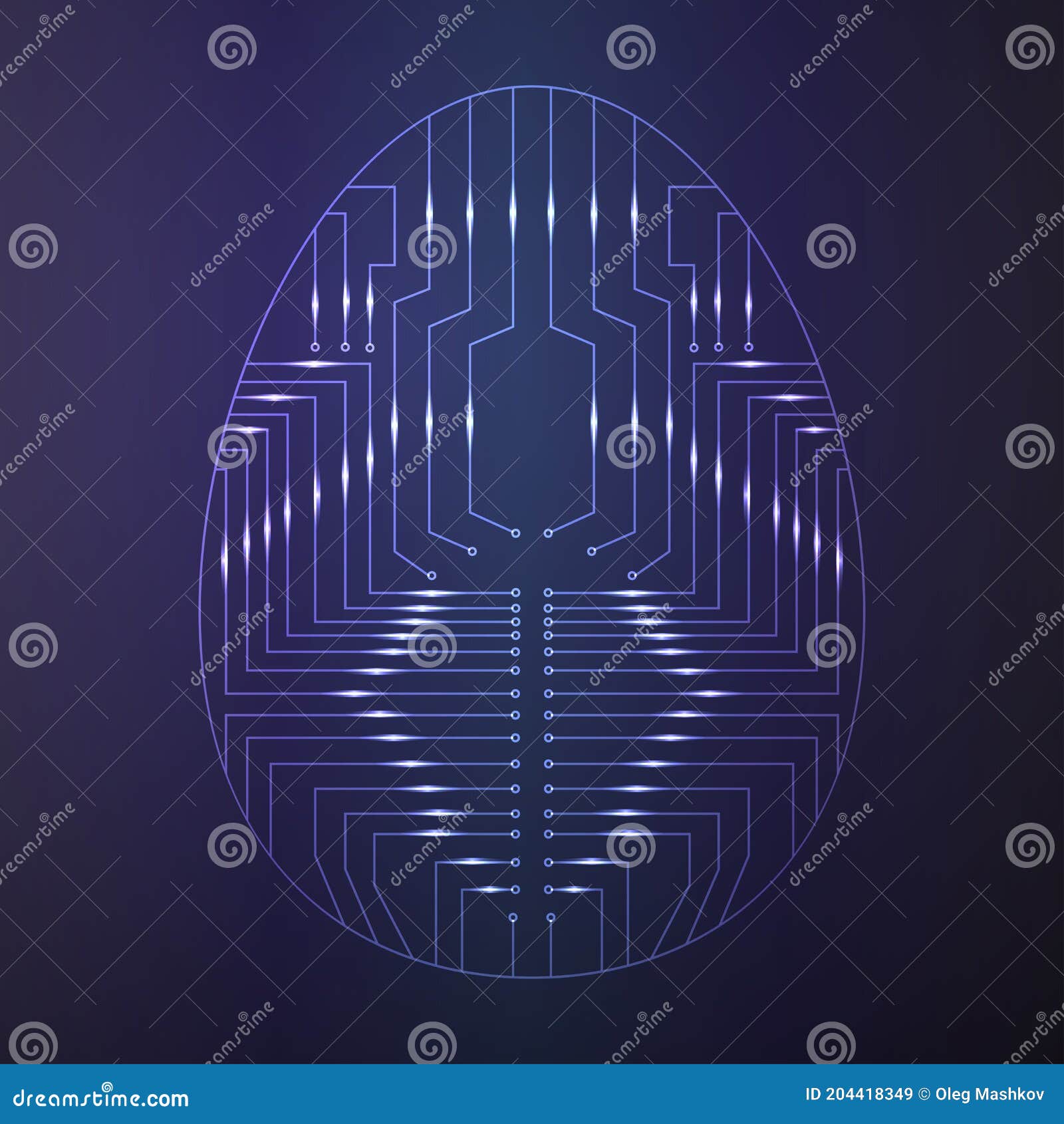 Egg circuit board stock vector. Illustration of motherboard - 204418349