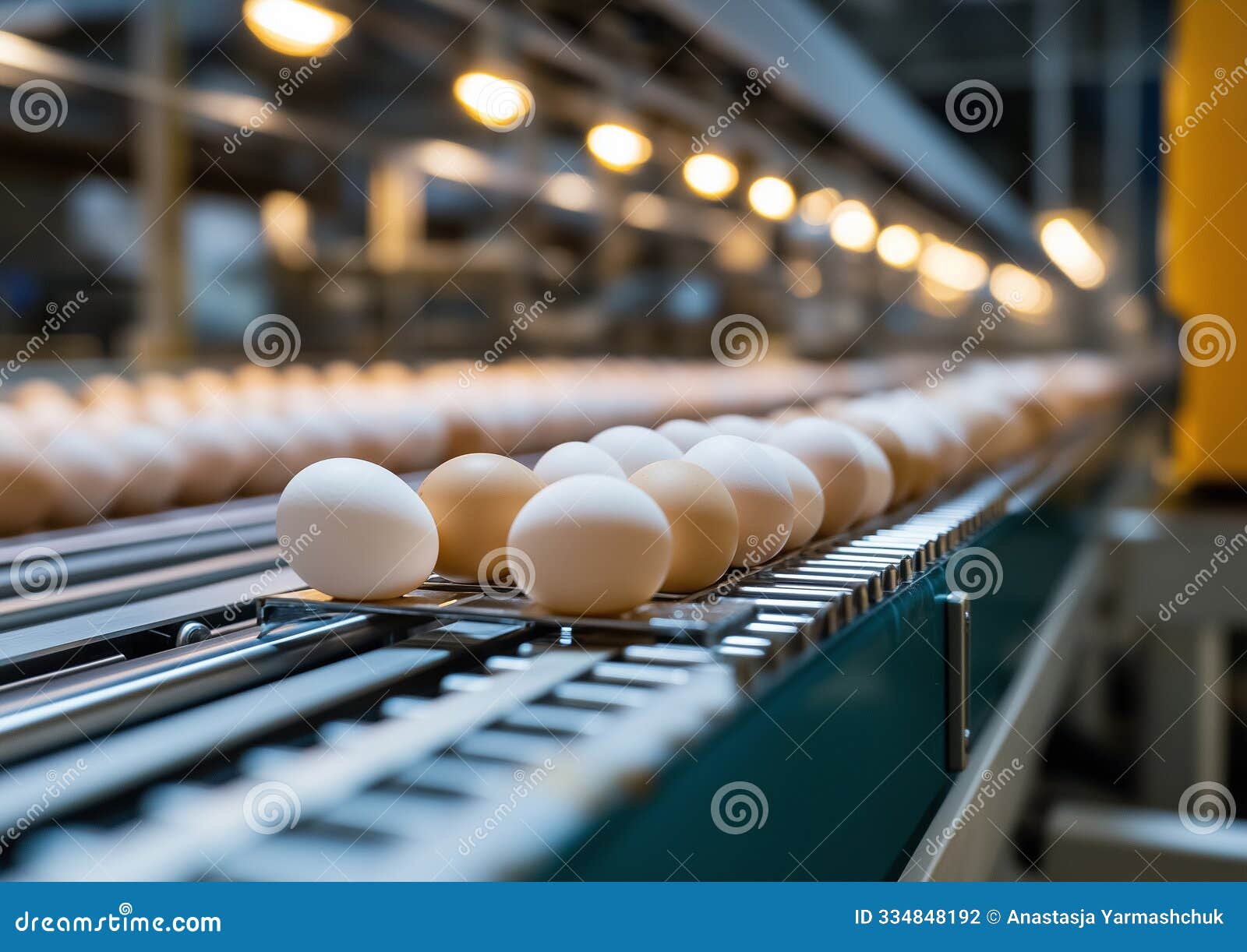 Egg Collection Systems, Automatic Conveyor Belts on Which Fresh Eggs ...