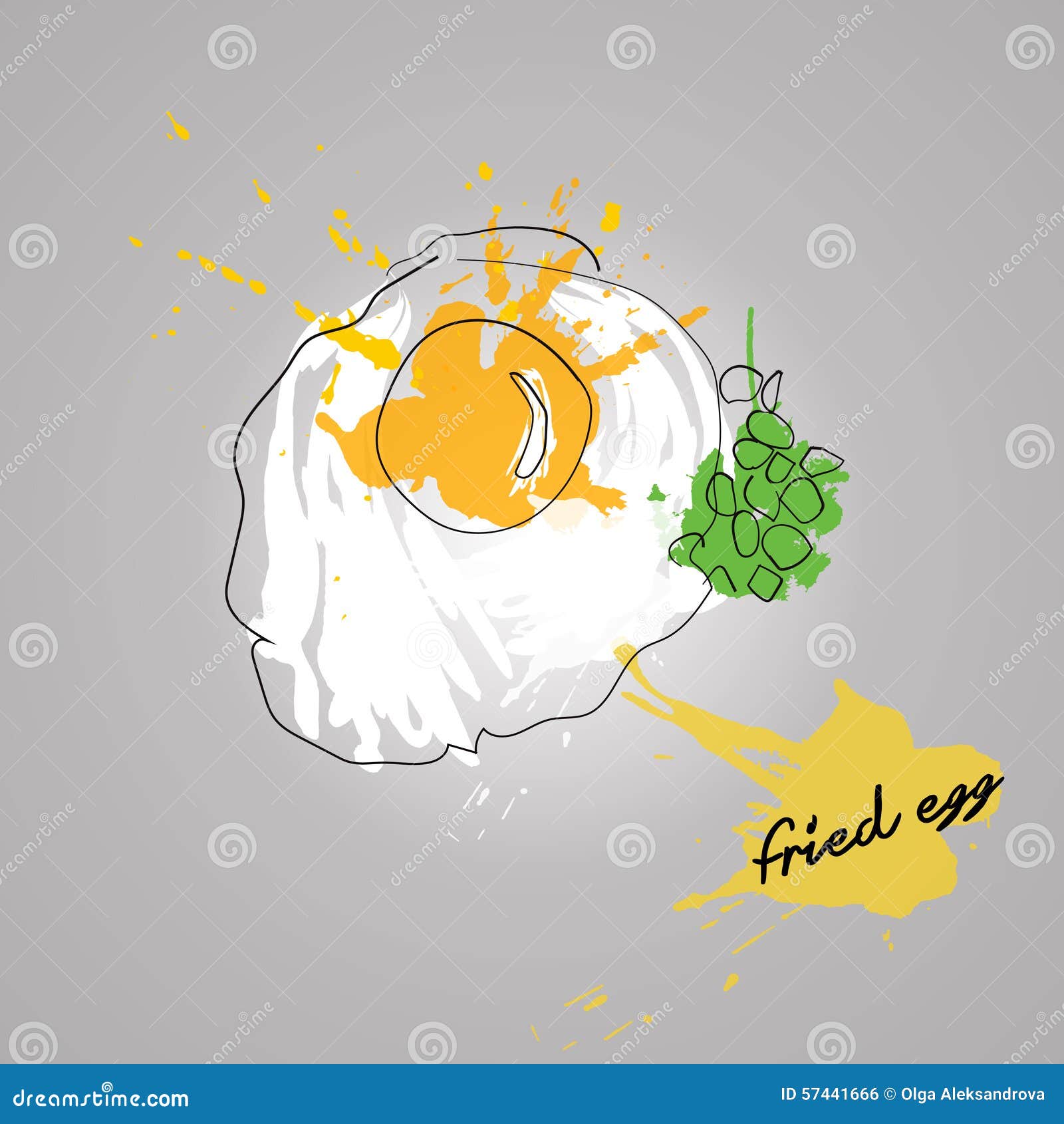 Egg with color splash stock illustration. Illustration of abstract ...