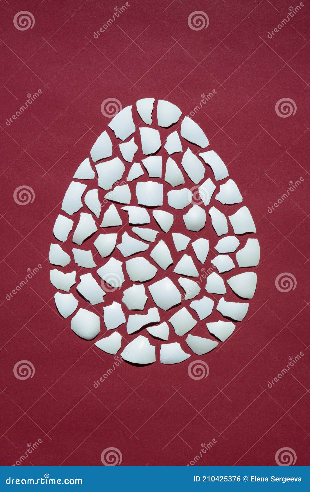 Egg Concept Easter, Eggshell on a Red Background Stock Photo - Image of ...