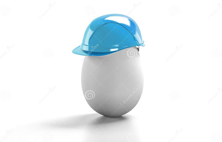 Egg Construction Helmet, 3d Render Stock Image - Image of equipment ...