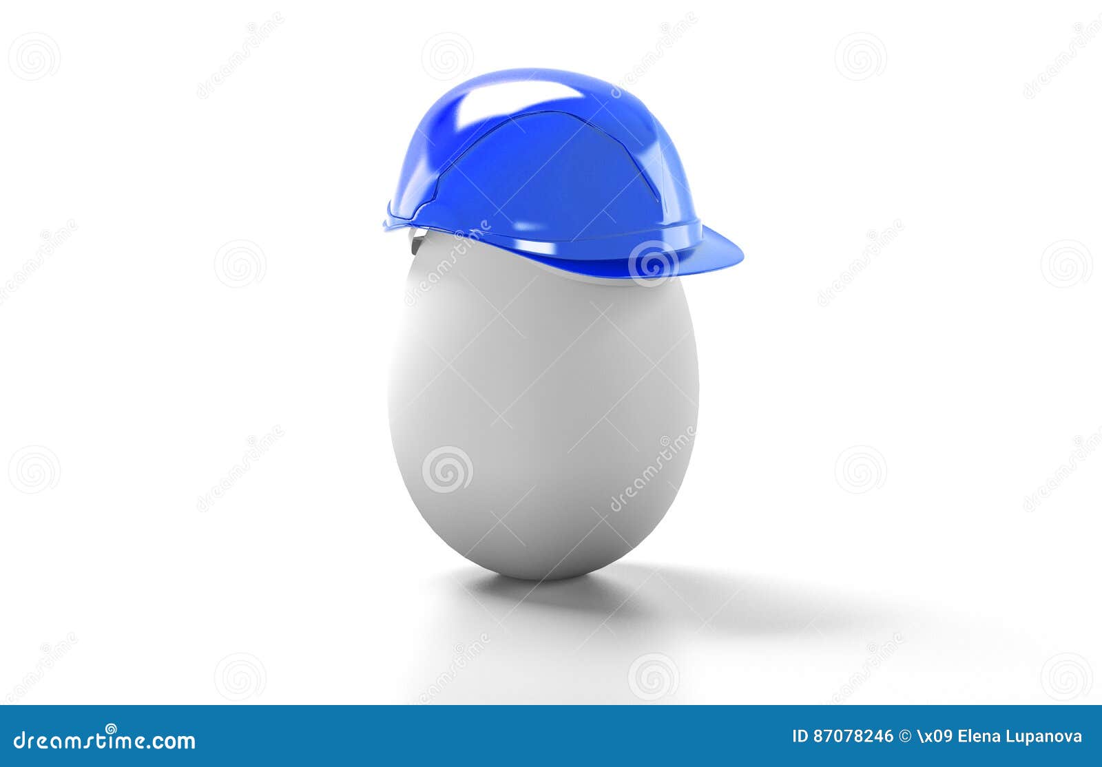 Egg Construction Helmet, 3d Render Stock Photo - Image of cholesterol ...