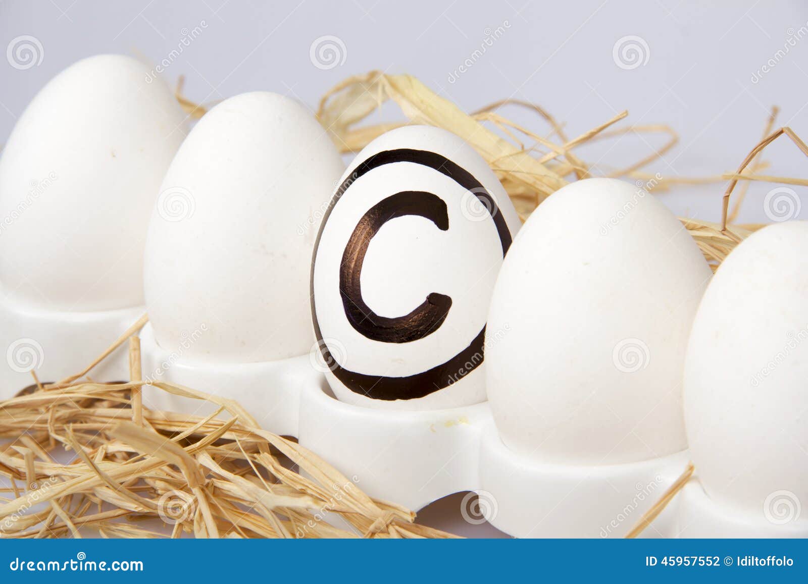 Egg with Copyright Sign stock photo. Image of artist - 45957552