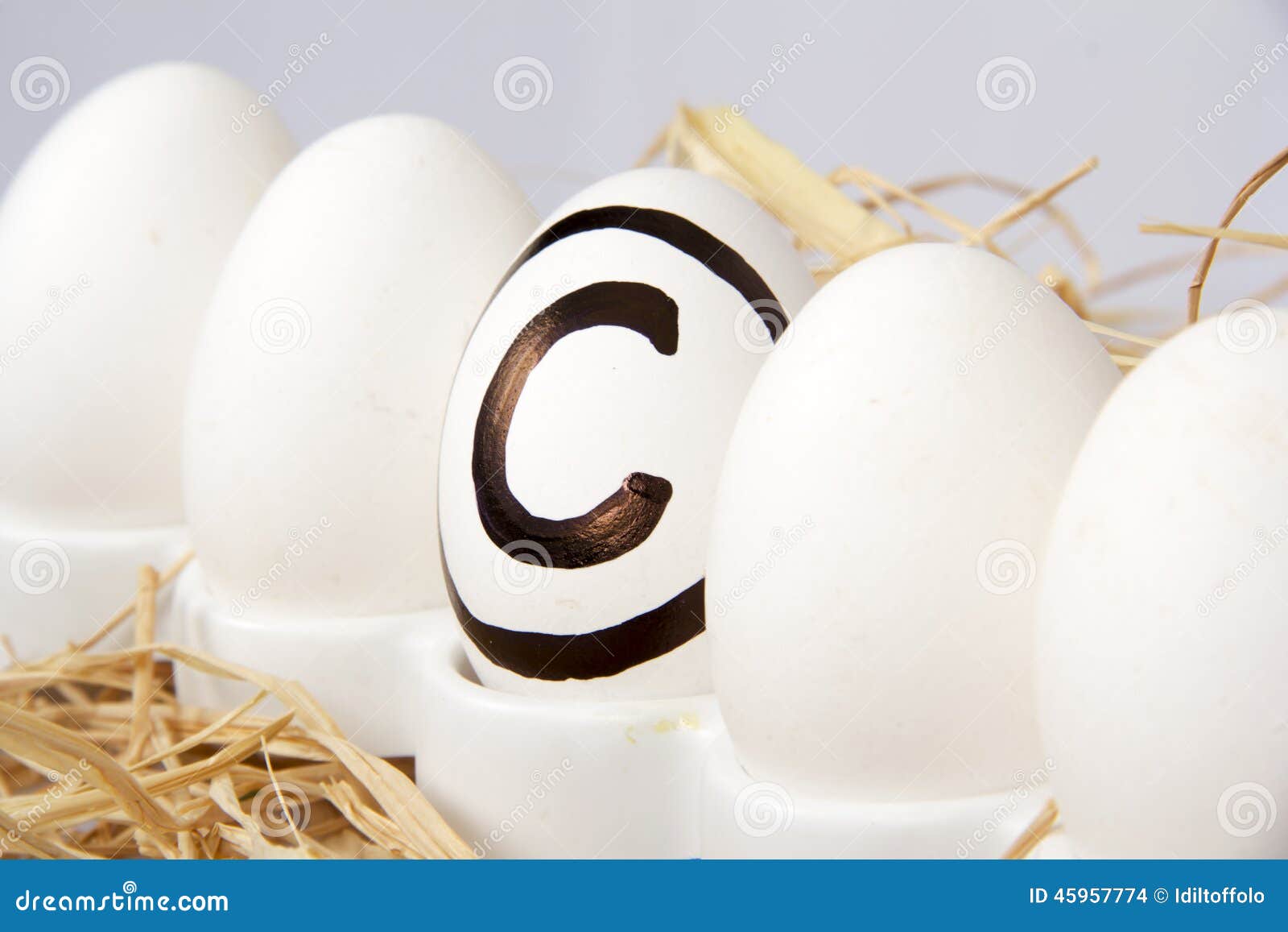 Egg with Copyright Sign stock photo. Image of censorship - 45957774