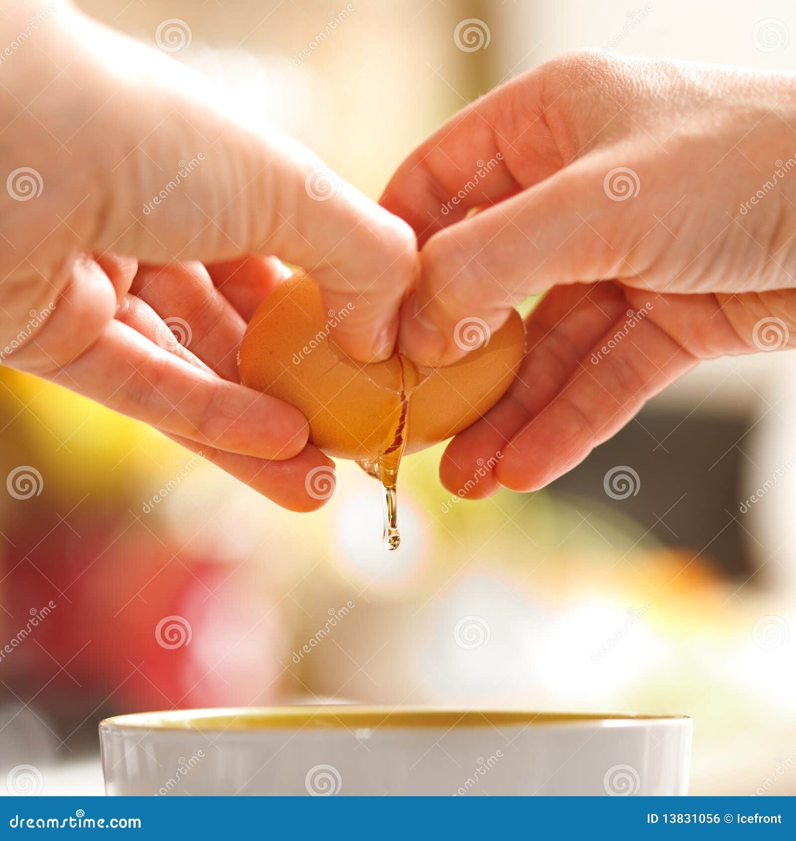 Egg cracking stock photo. Image of crack, yolk, female - 13831056
