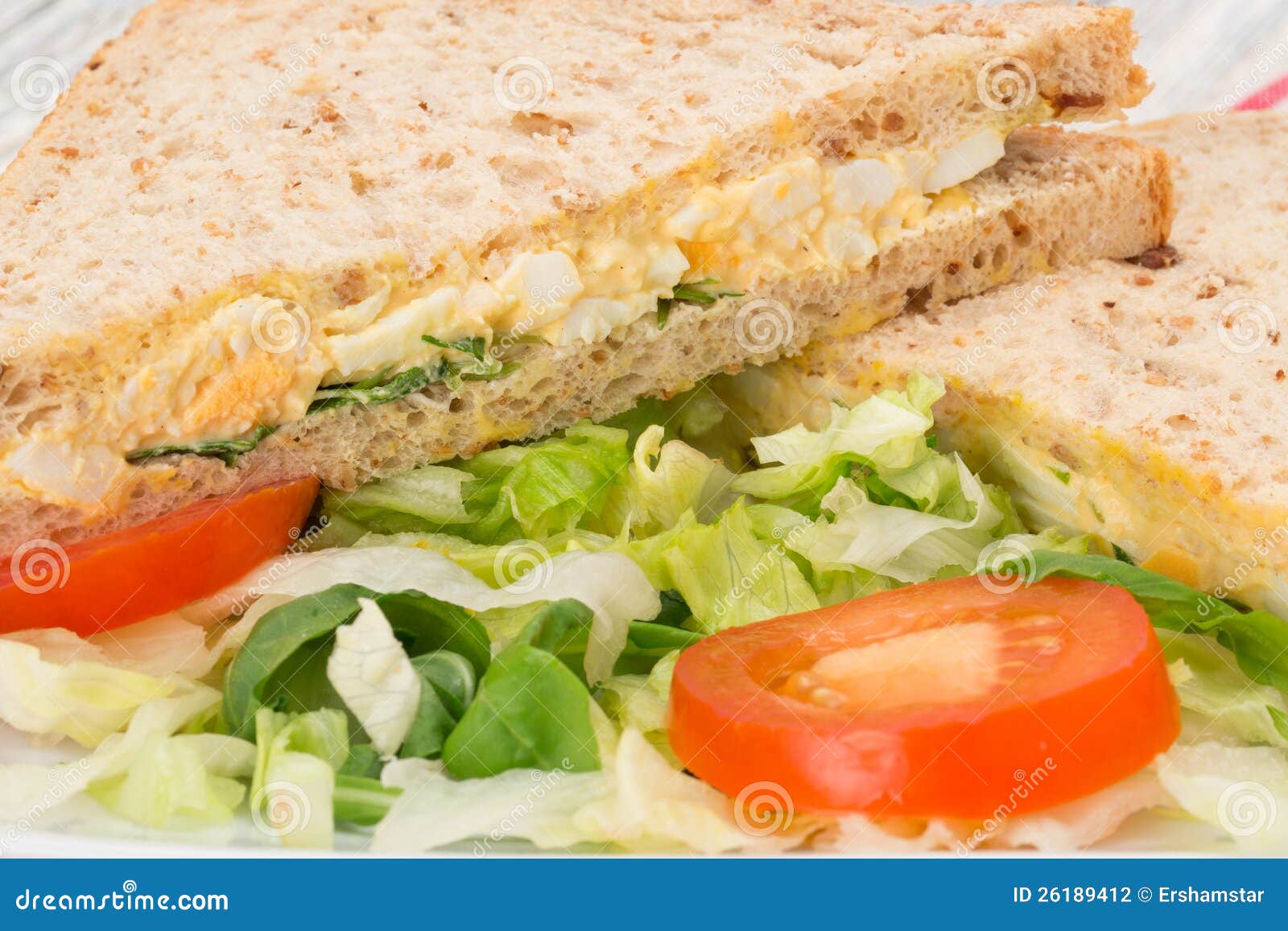 Egg and cress sandwich stock photo. Image of studio, bread - 26189412