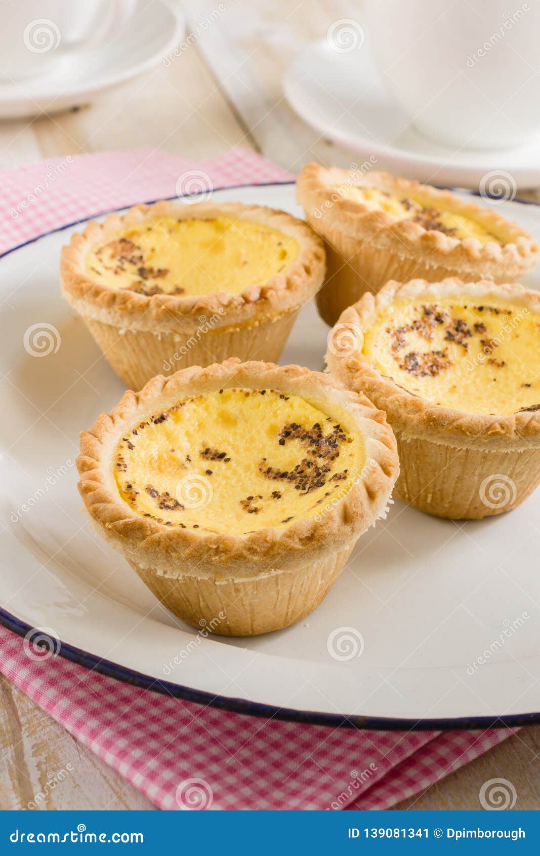 Egg custard tarts stock image. Image of english, tart - 139081341