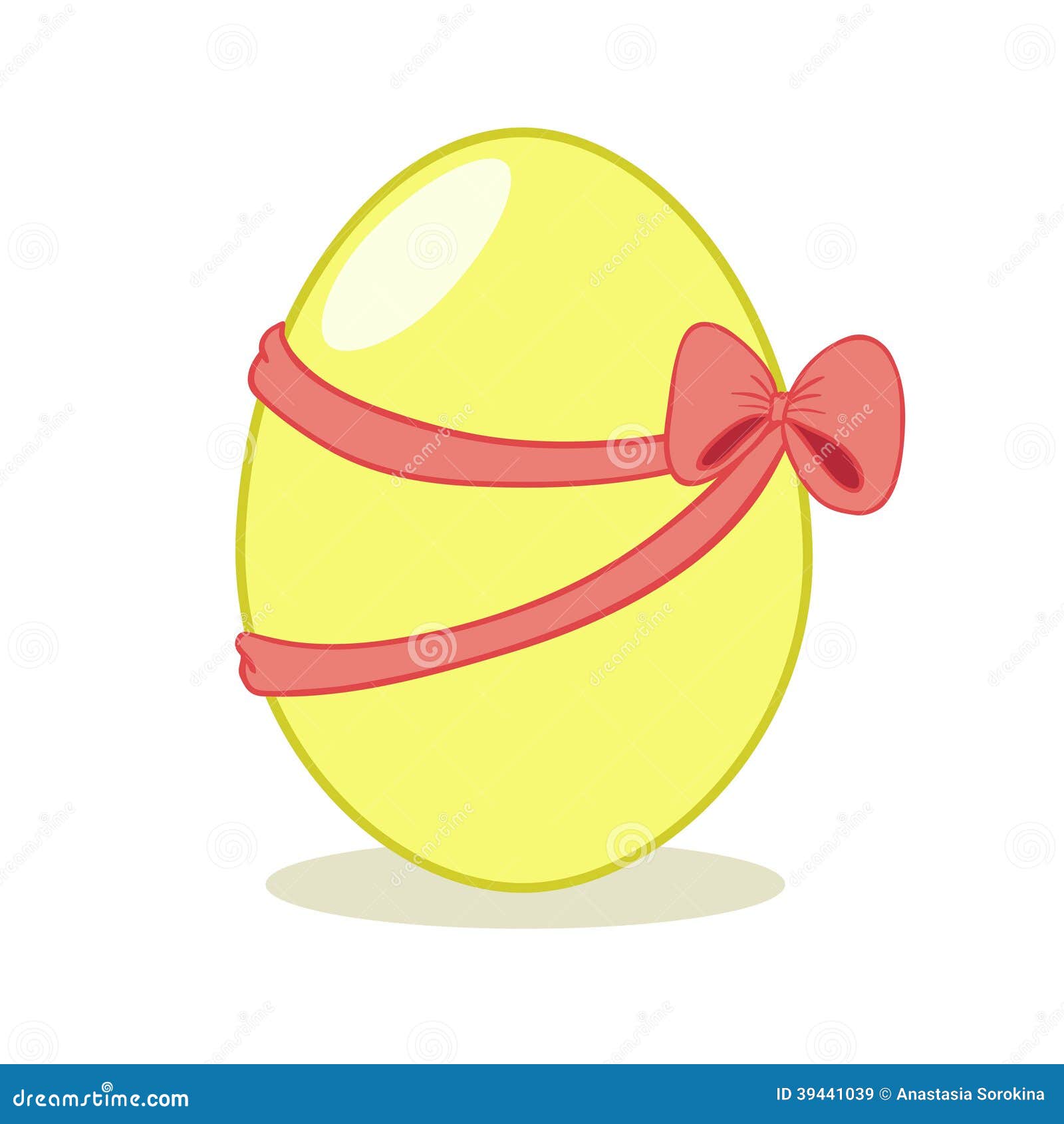 Egg Decorated With A Bow Stock Vector Illustration Of Graphic 39441039