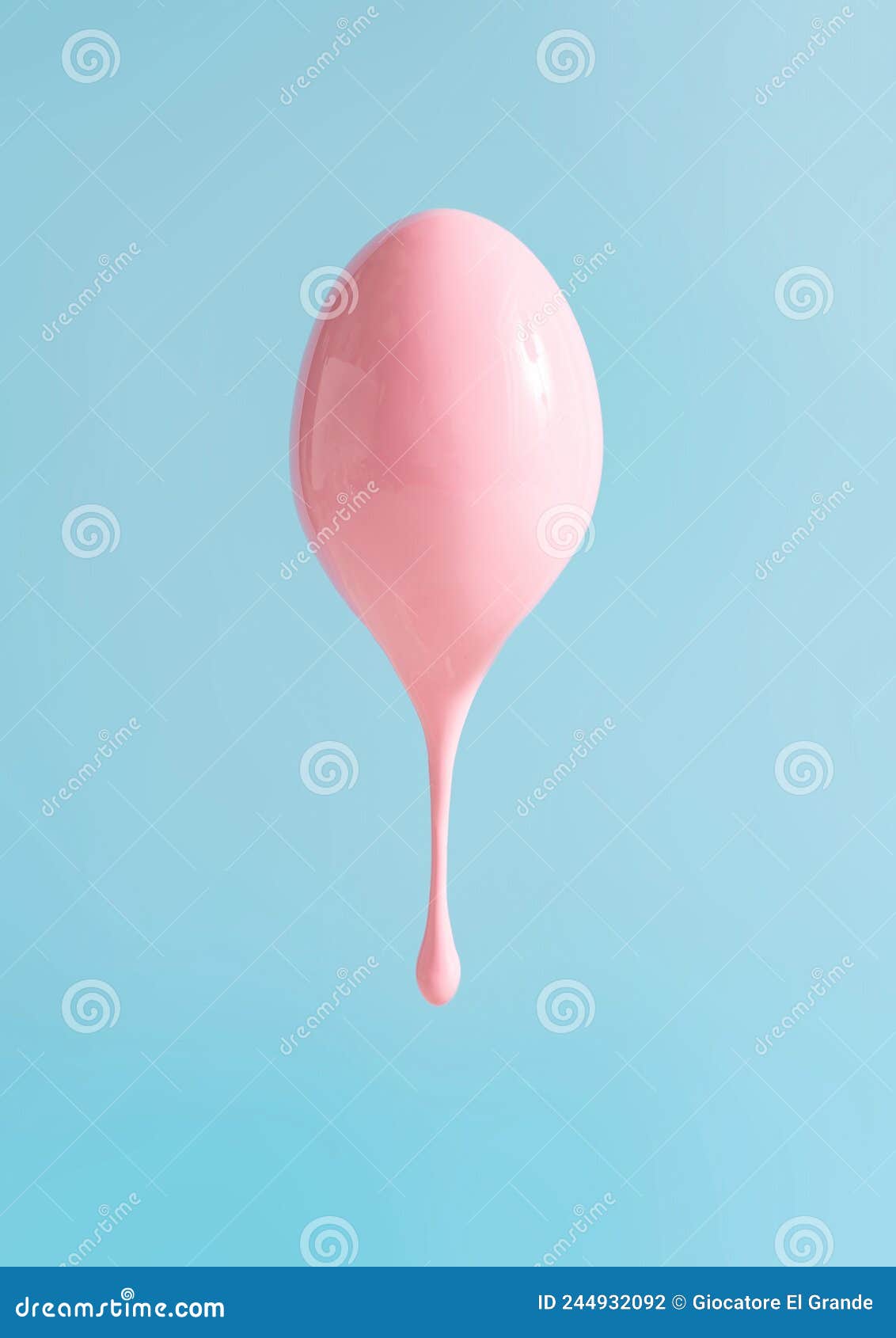 Pink Dripping Slime. Flowing Glossy Liquid Caramel, Realistic Paint ...