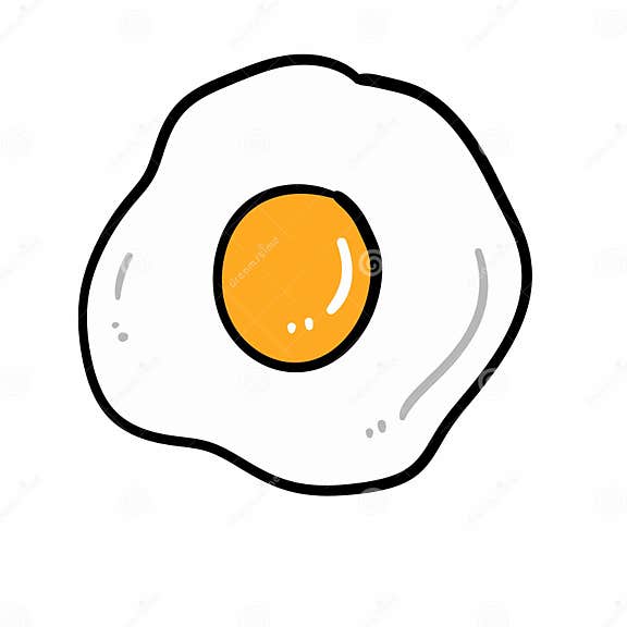 Egg Doodle Icon . Hand Drawn Illustration Stock Illustration ...