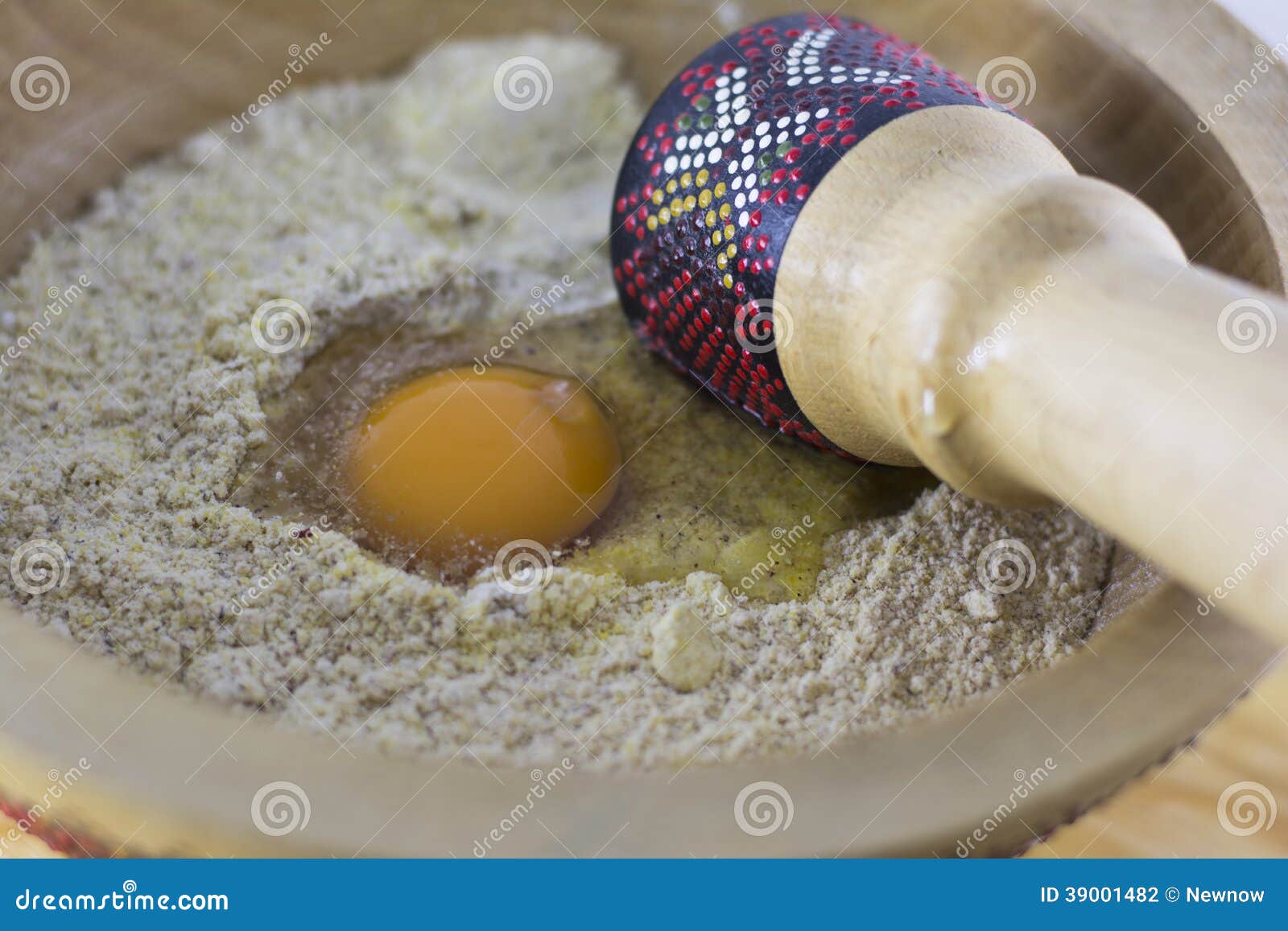 Egg dropped in flour stock photo. Image of bread, sesame - 39001482