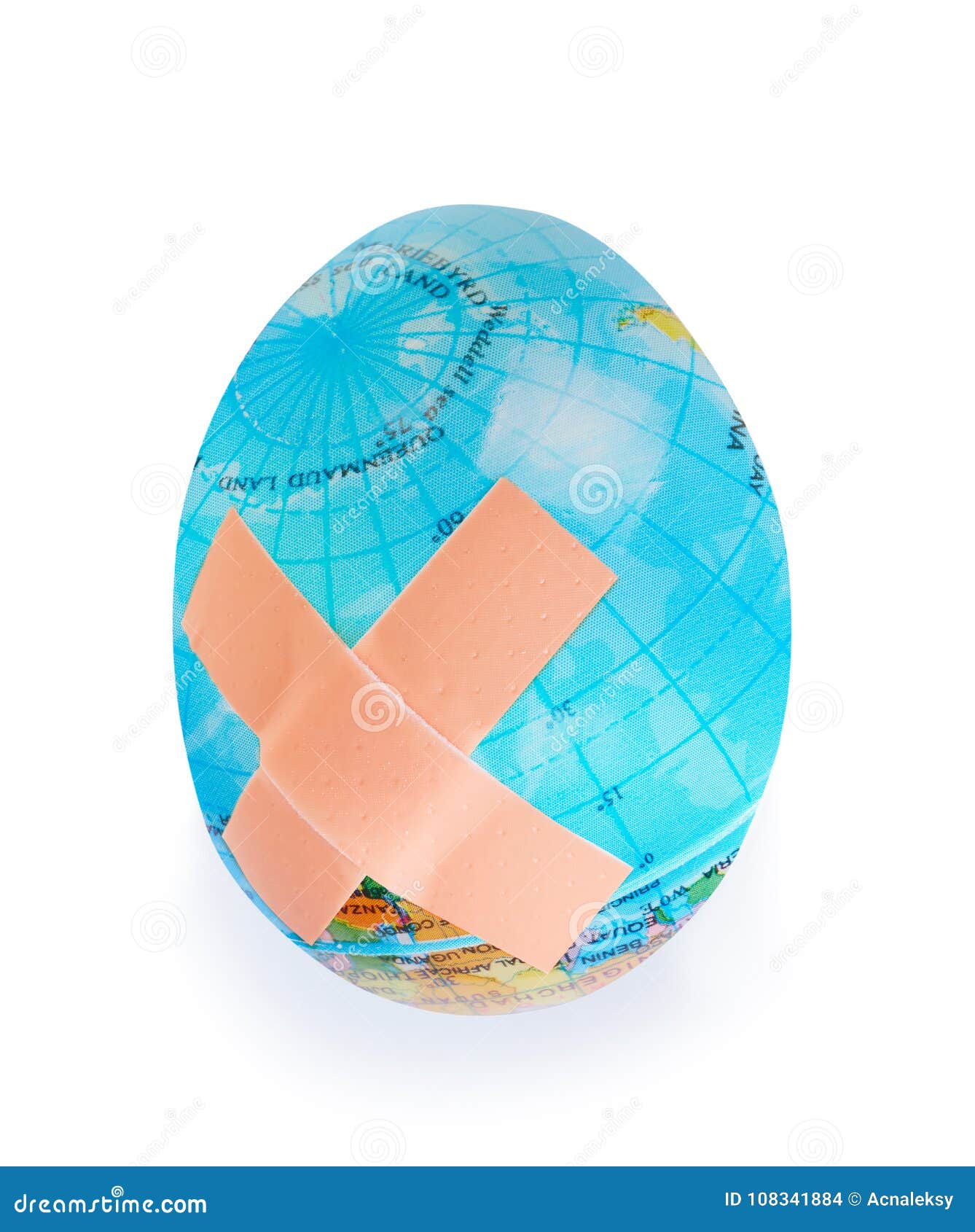 Egg Earth Globe, Concept of Global Problems with Ecosystem of Earth ...