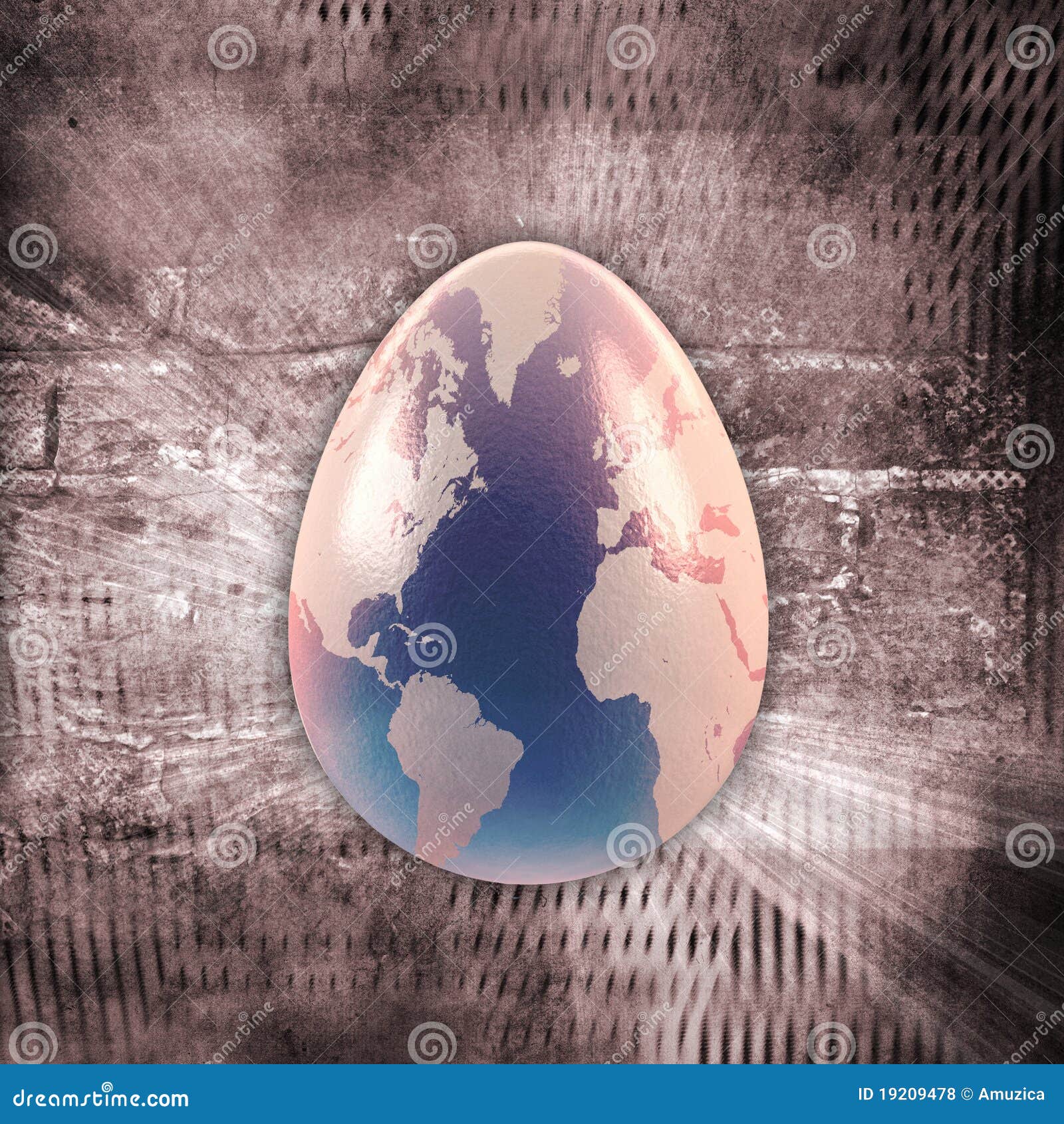 Egg with Earth Texture Over Grunge Background Stock Photo - Image of ...