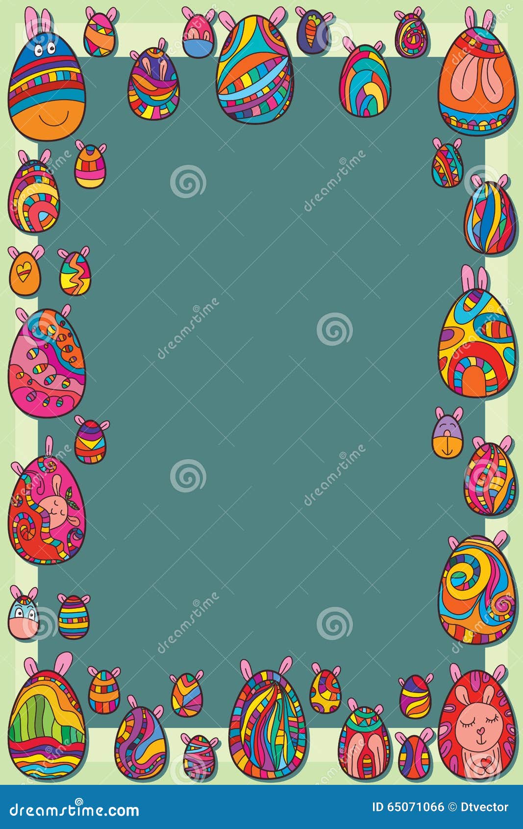 Egg Easter cute frame stock vector. Illustration of design - 65071066