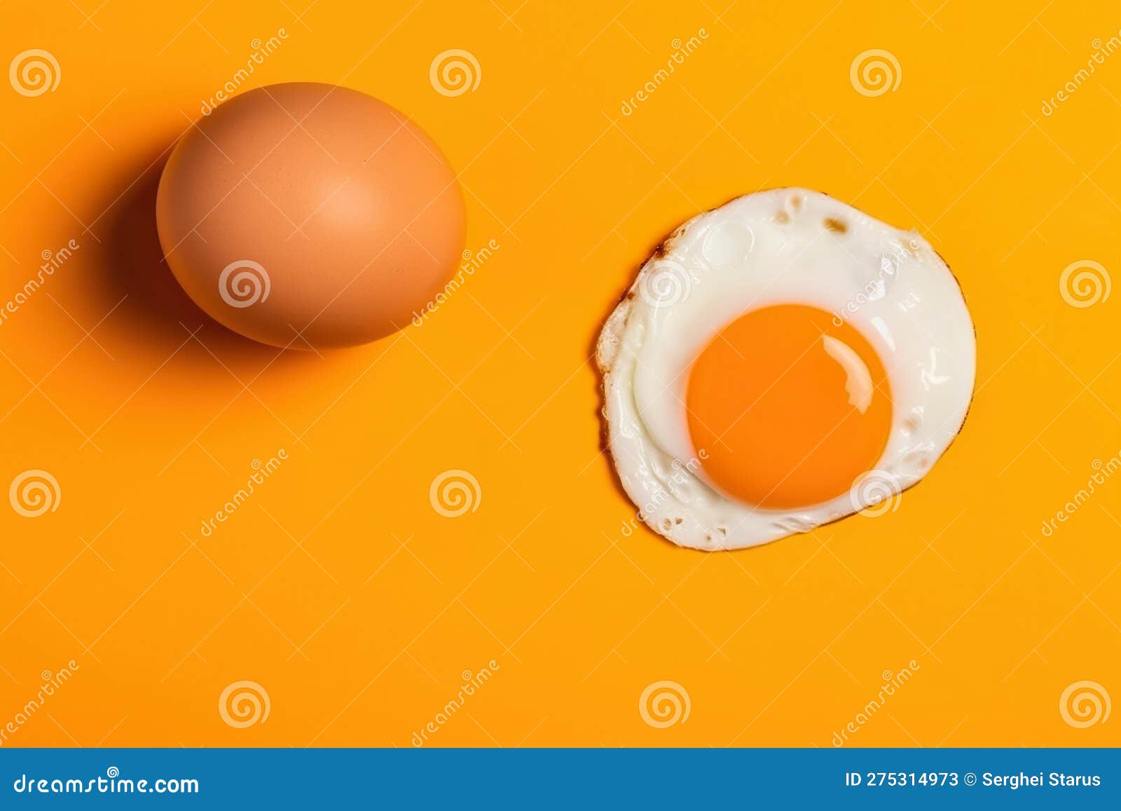 An Egg and an Egg Shell on a Yellow Background. AI Generative Image ...