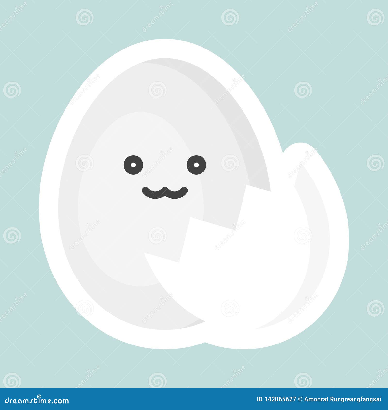 Egg with Eggshell Vector Icon, Easter and Spring Flat Sticker Stock ...