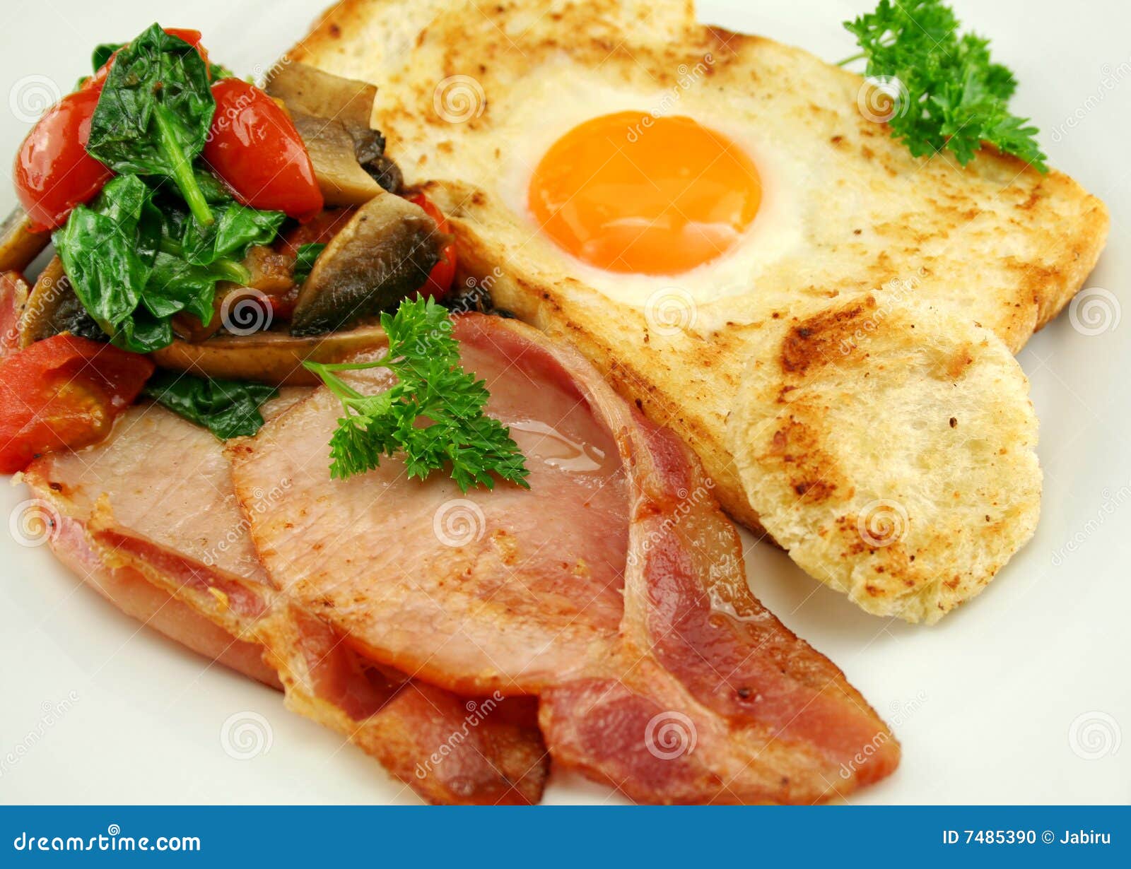 Egg Embedded in Toast stock photo. Image of wholesome - 7485390