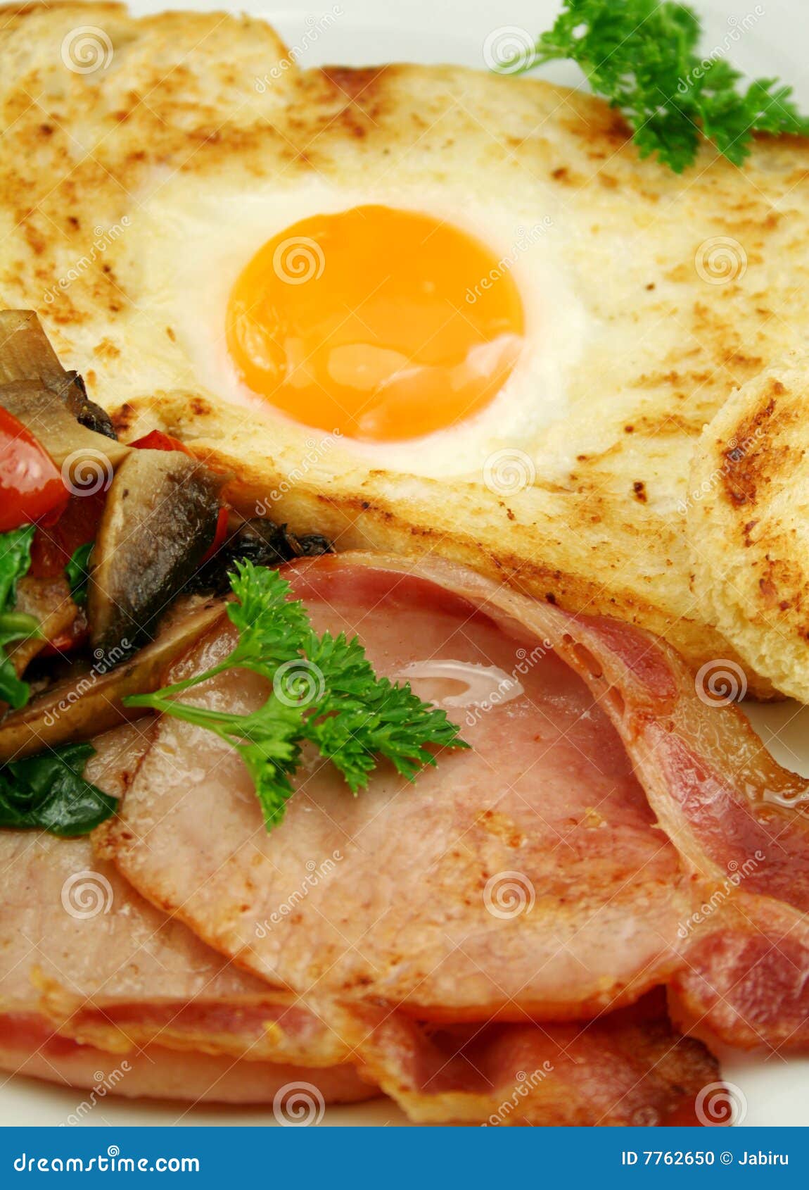 Egg Embedded in Toast stock photo. Image of delicious - 7762650